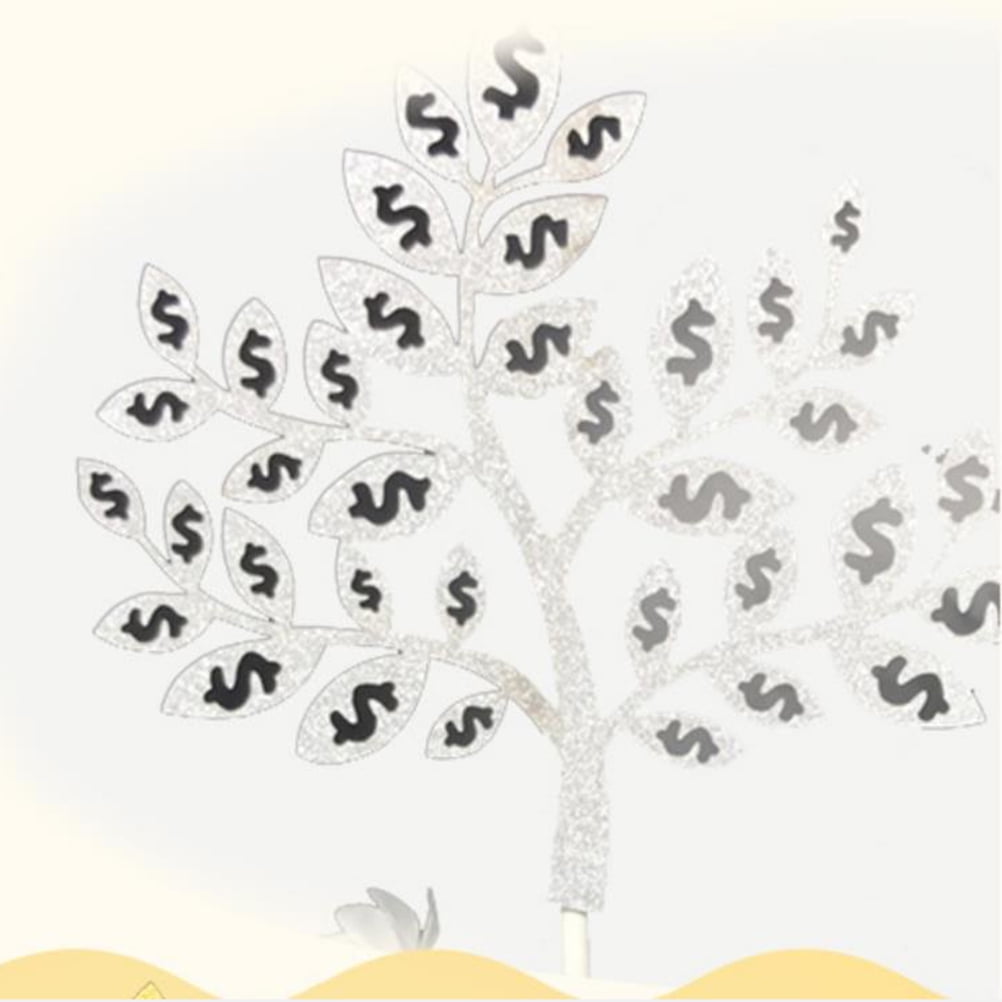 MLINS Money Tree Shaped Cake Toppers for Birthday Assorted Color Paper ...