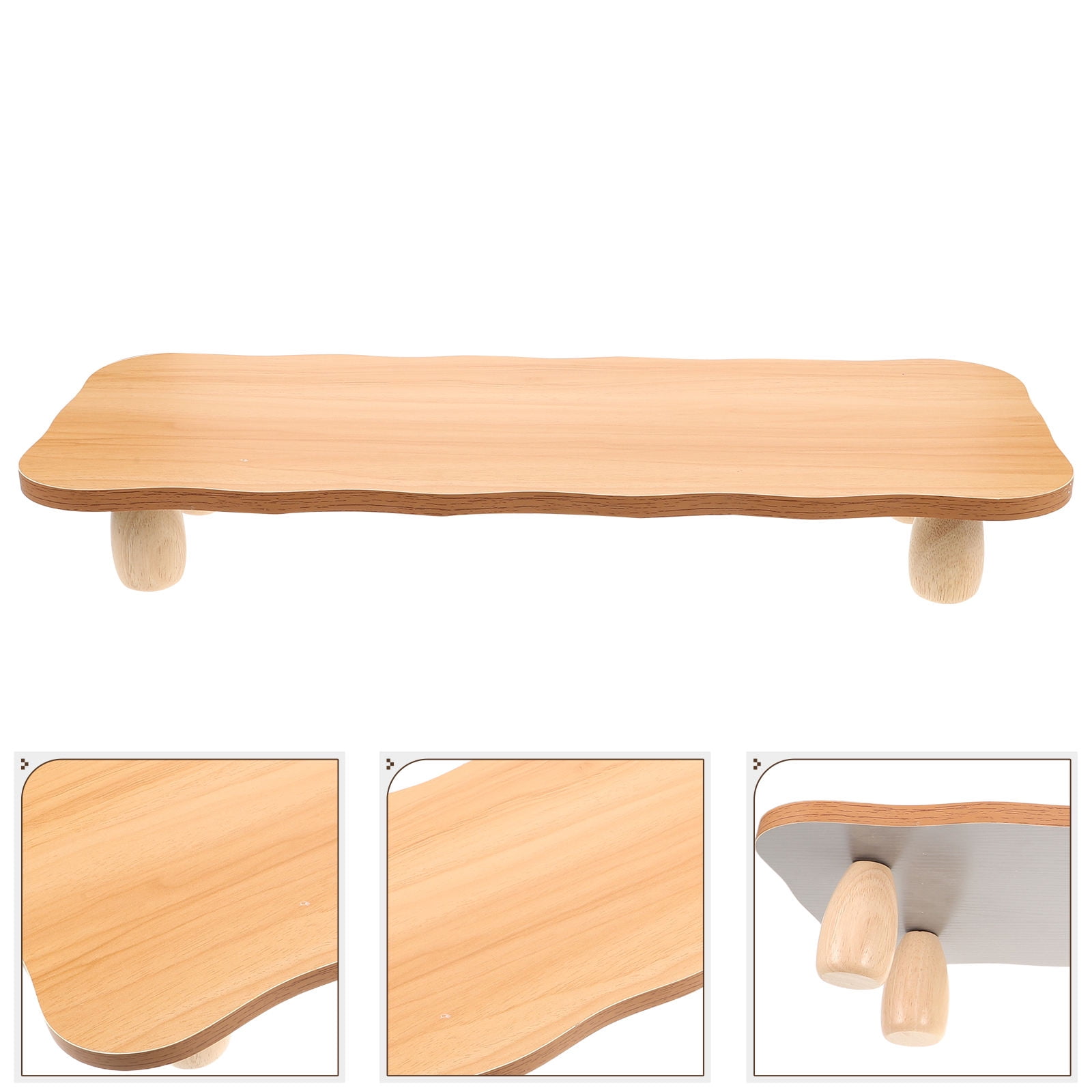 MLINS Monitor Stand Riser For Desk Wooden Monitor Riser Stand Storage ...