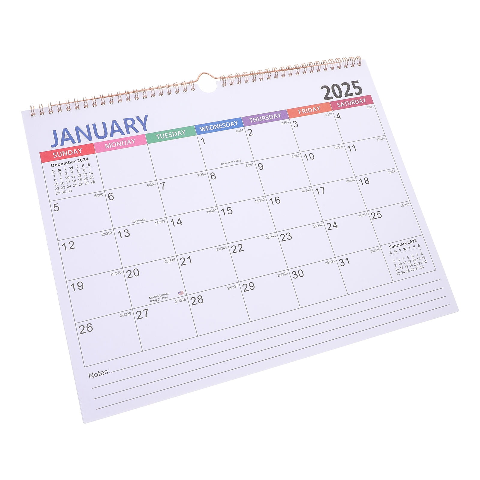 MLINS Monthly Yearly Wall Calendar 2025.1-2026.6 Tearaway Daily Time ...