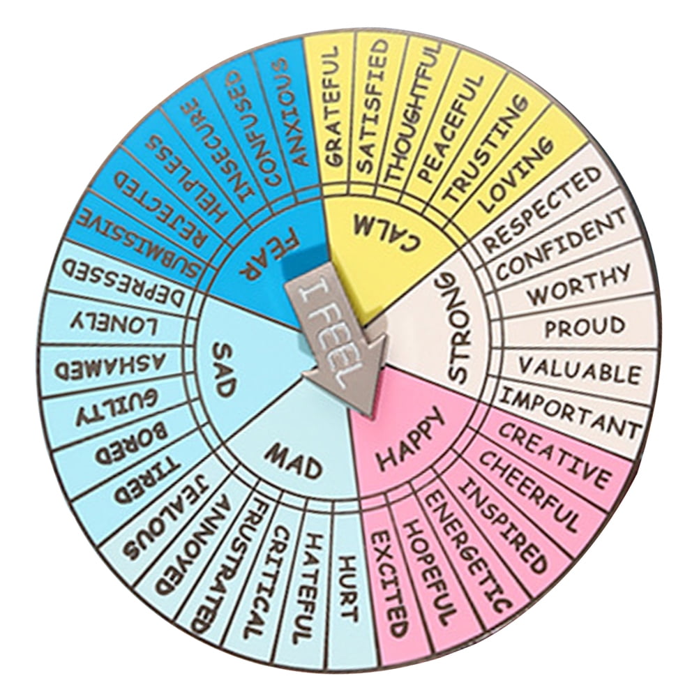 MLINS Mood Tracker Magnet Feelings Chart for Kids Emotion Wheel Badge ...