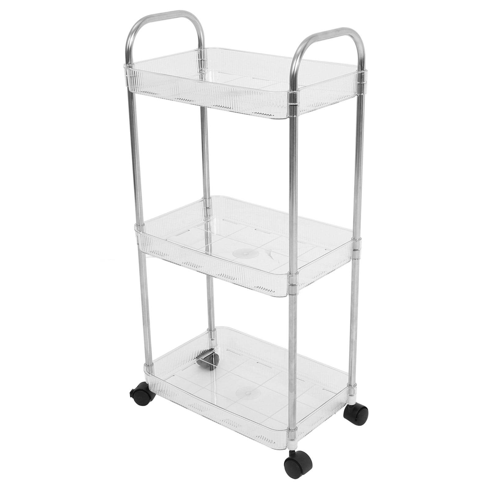 MLINS Movable Cart Rolling Cart Storage Trolley with Wheels Multi-Tier ...