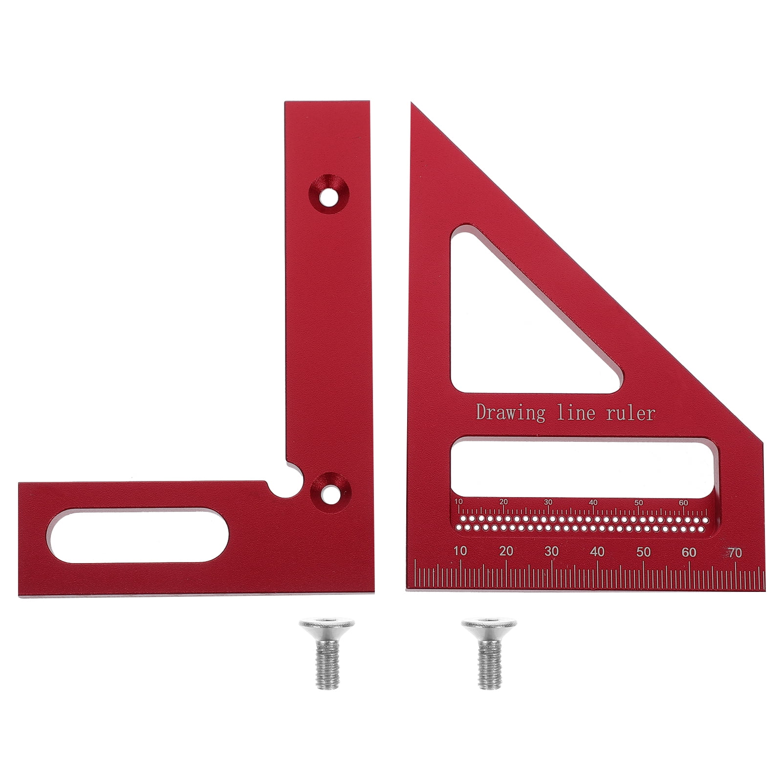 MLINS Multi Angle Ruler Triangle Scriber Square Carpenter Ruler 45/90 ...