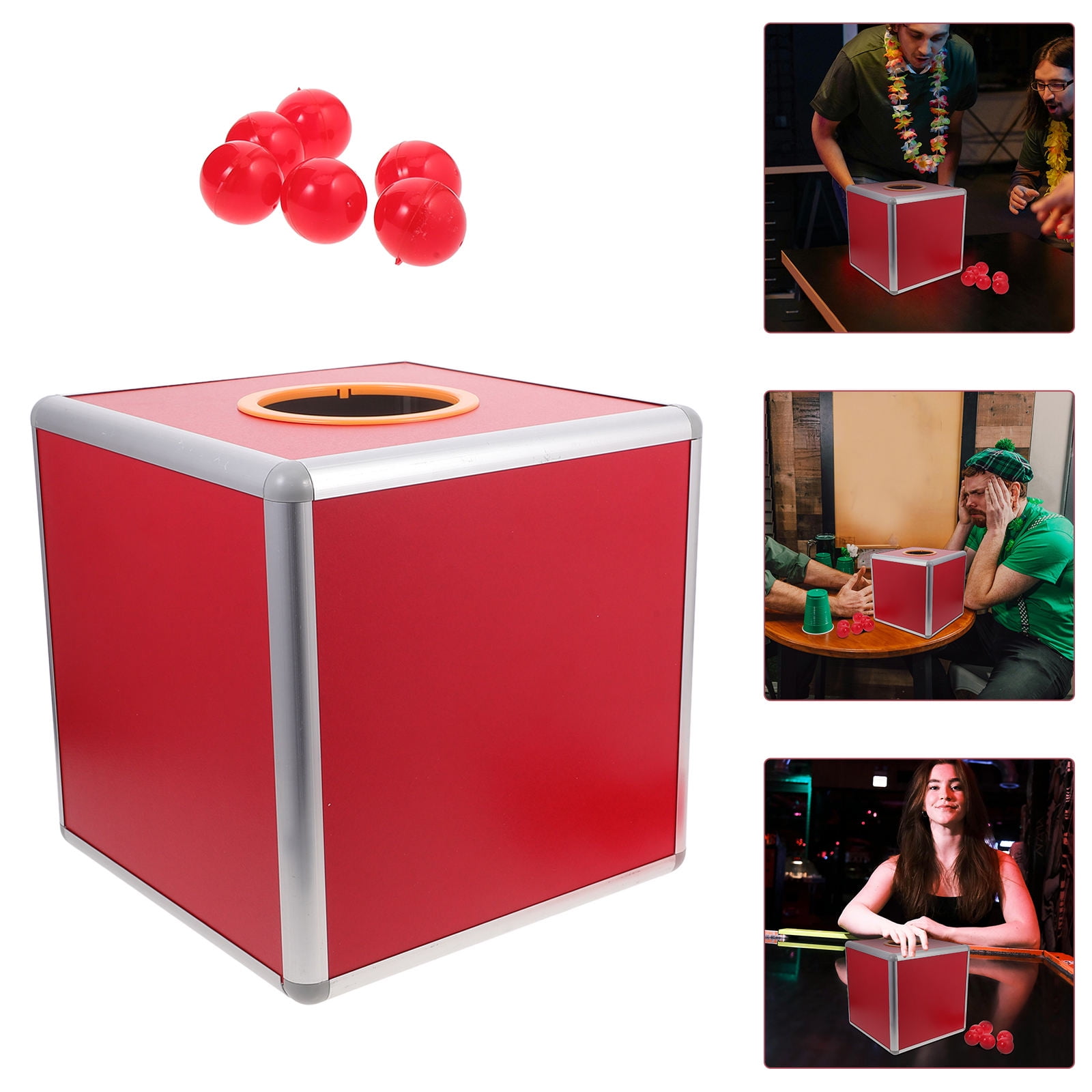 MLINS Multi Purpose Raffle Donation Box Suggestion Storage Cubic Box with Balls for Parties ...