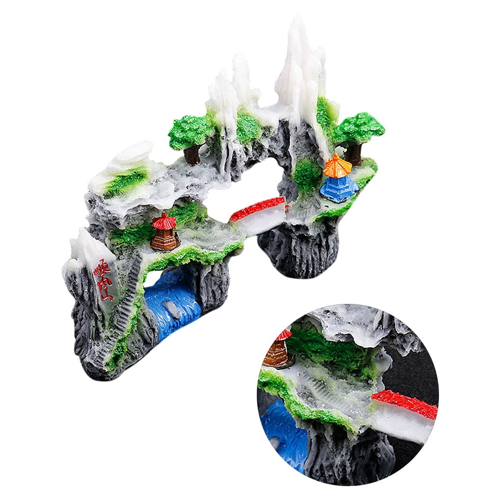 MLINS Multi Resin Mountain Landscape for Aquarium Craft Enhance Visual ...