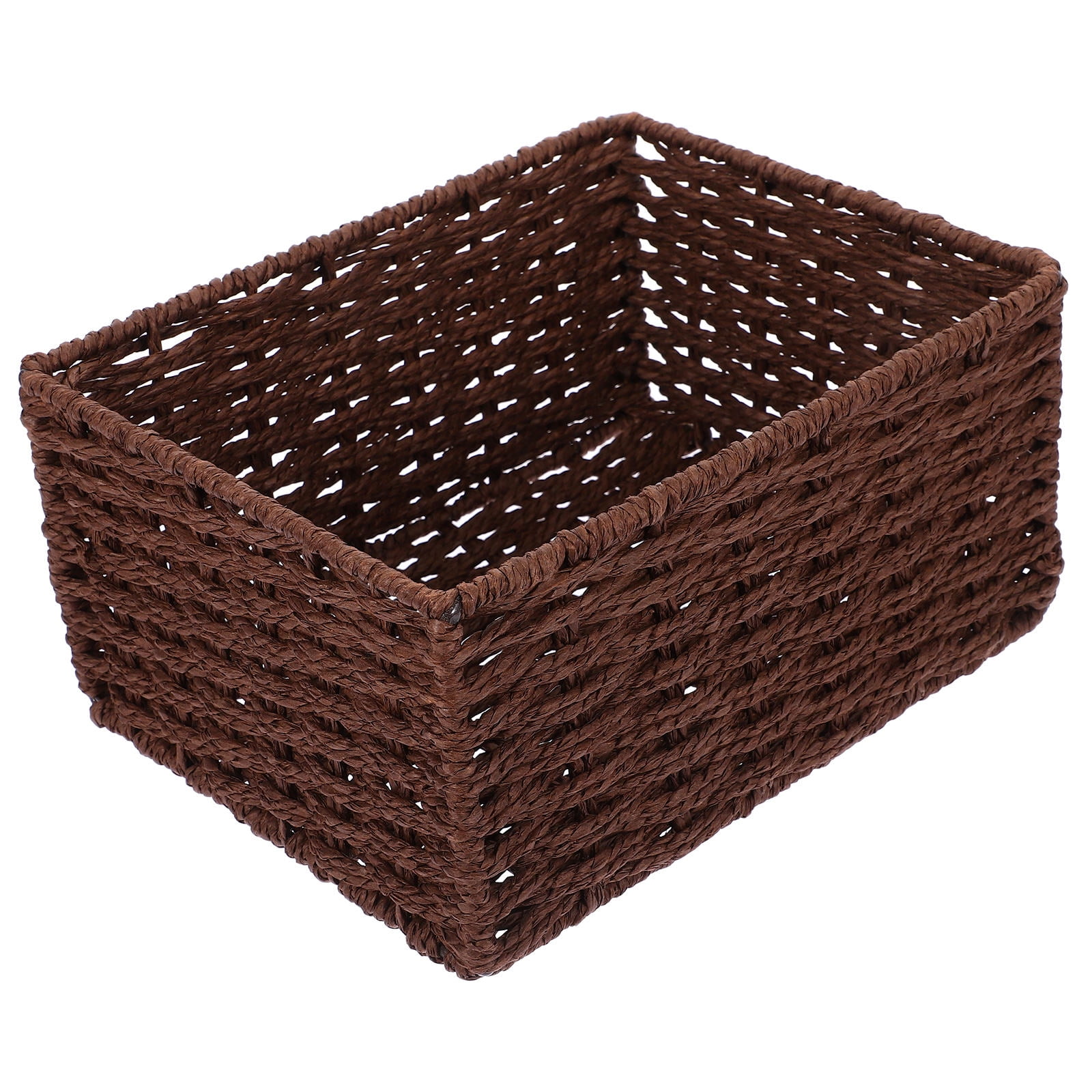 MLINS Multipurpose Basket Weave Rattan Storage Boxes Desktop - Walmart.com