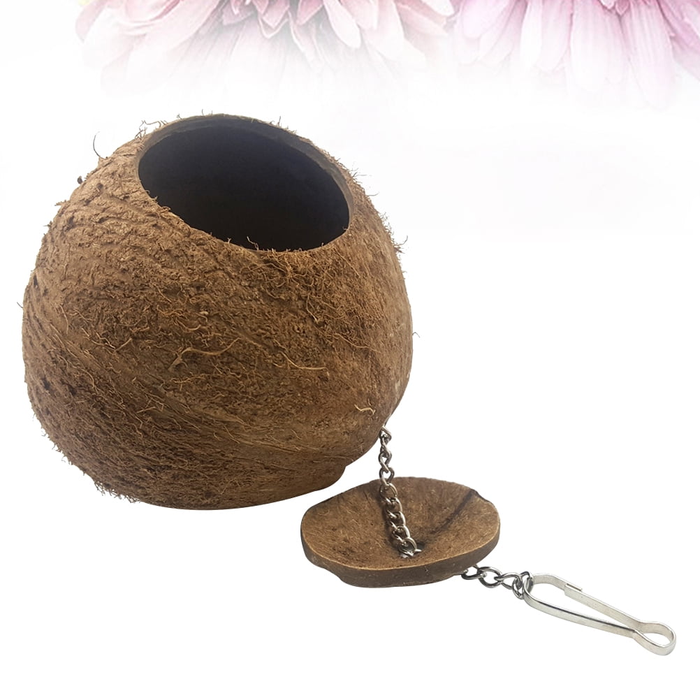 MLINS Natural Coconut Shell Bird Nest for Parakeets and Small Pets ...