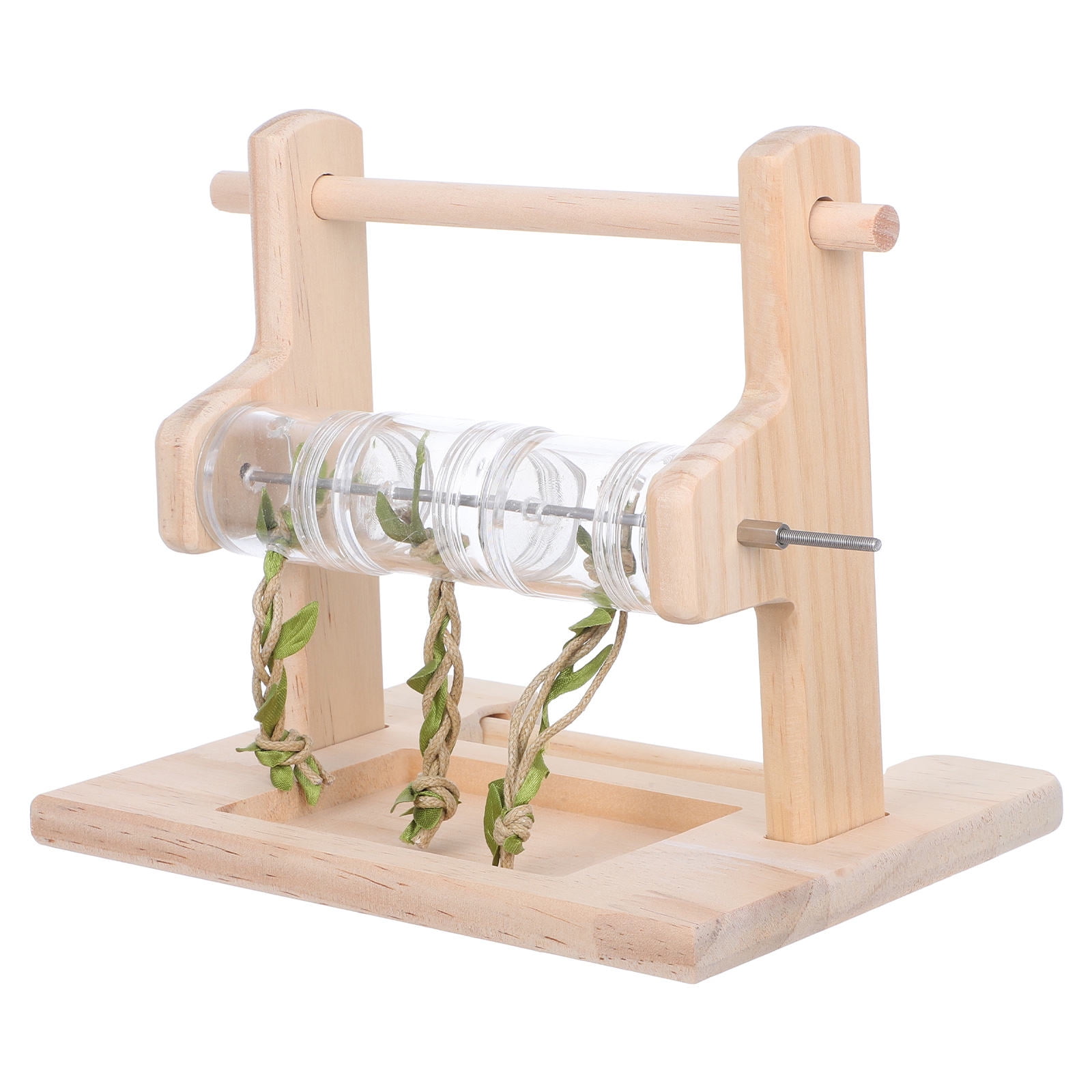 MLINS Natural Wood Parrot Perch Stand Cage Bird Playground For ...