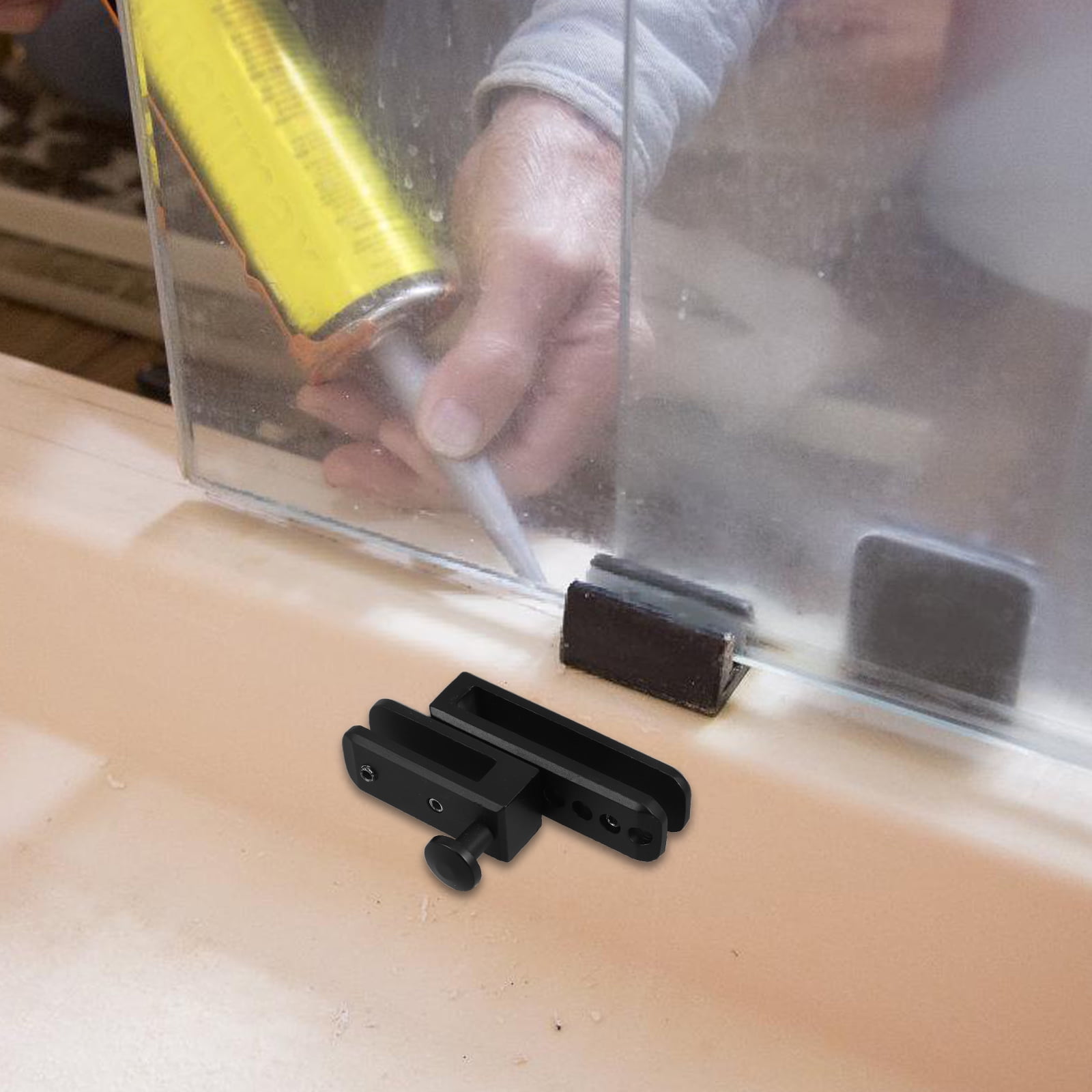 MLINS No Drilling Shower Room Sliding Door Latch 1 Set Safety Locks for ...