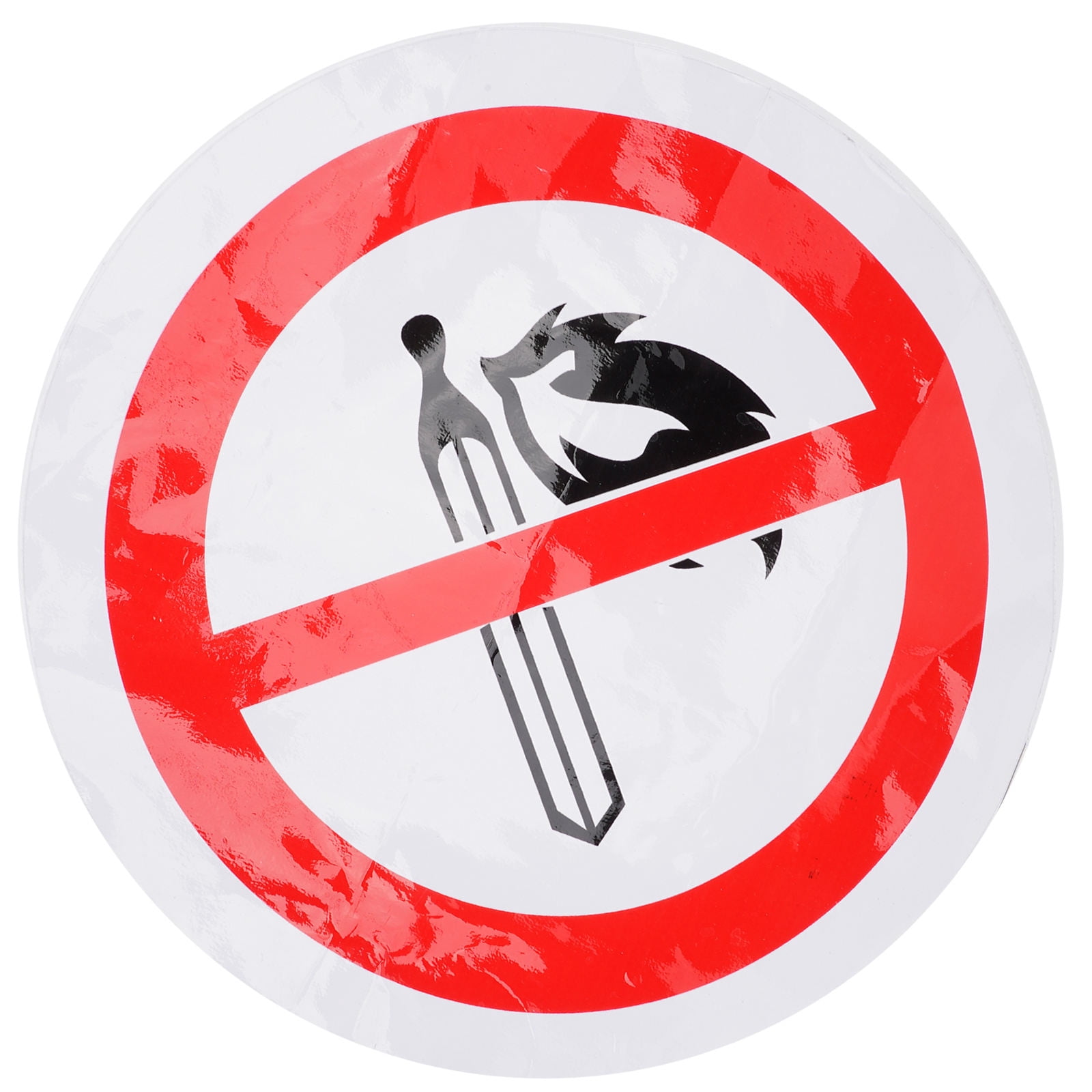 MLINS No Warning Sign Decal Safety Warning Sign Wood No Flame Decal ...