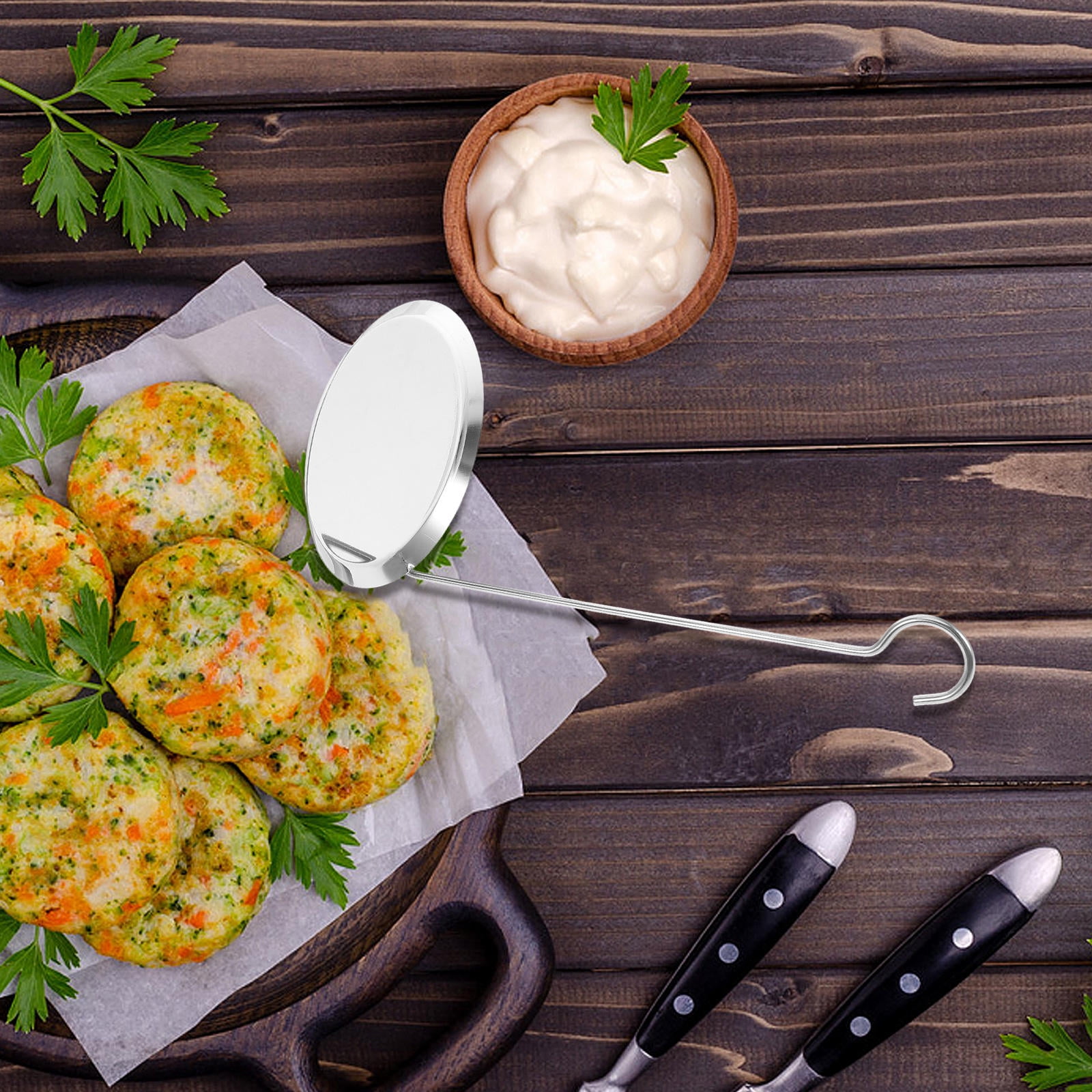 MLINS Non-stick Snack Mold for Frying Pancakes Fritters and Shrimp ...