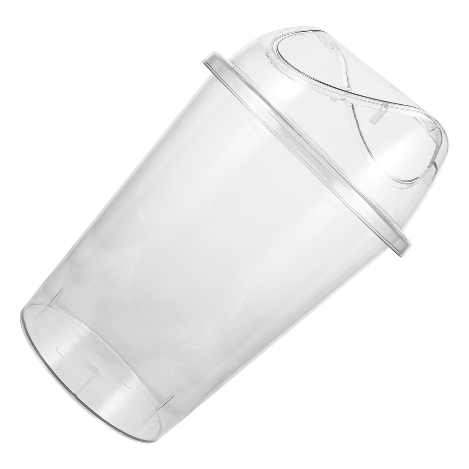 MLINS Nordic Style Transparent Trash Can with Lid Large Wastebasket ...