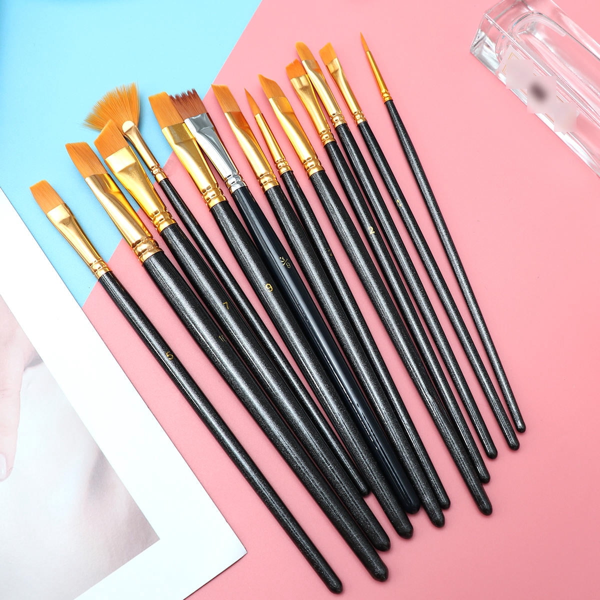 FOMIYES Artists Paint Brush Set Assorted Color For Art Classes 13Pcs 8 ...