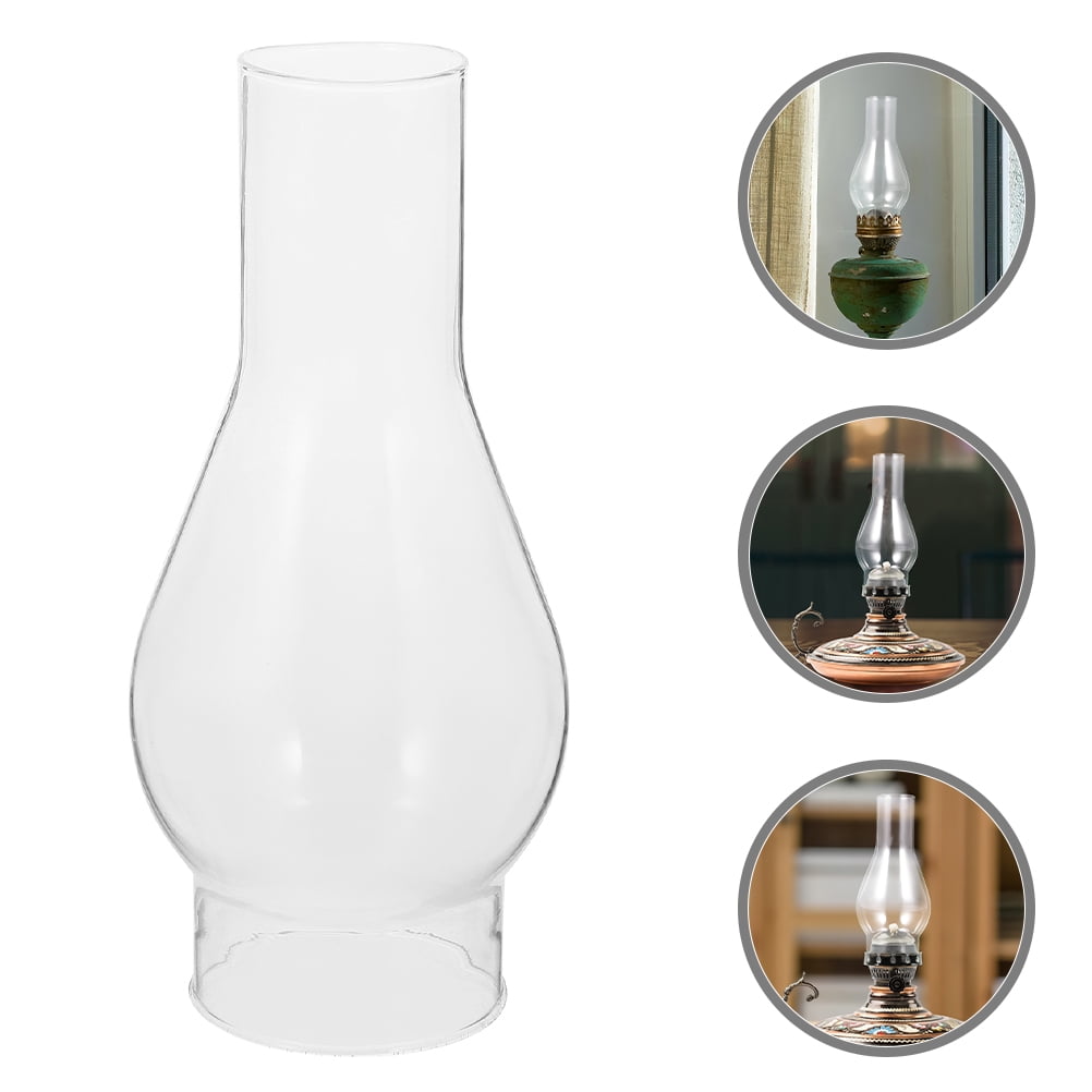 MLINS Oil Lamp Glass Victorian Hurricane Chimney Lamp Globe 16.5 Inch ...