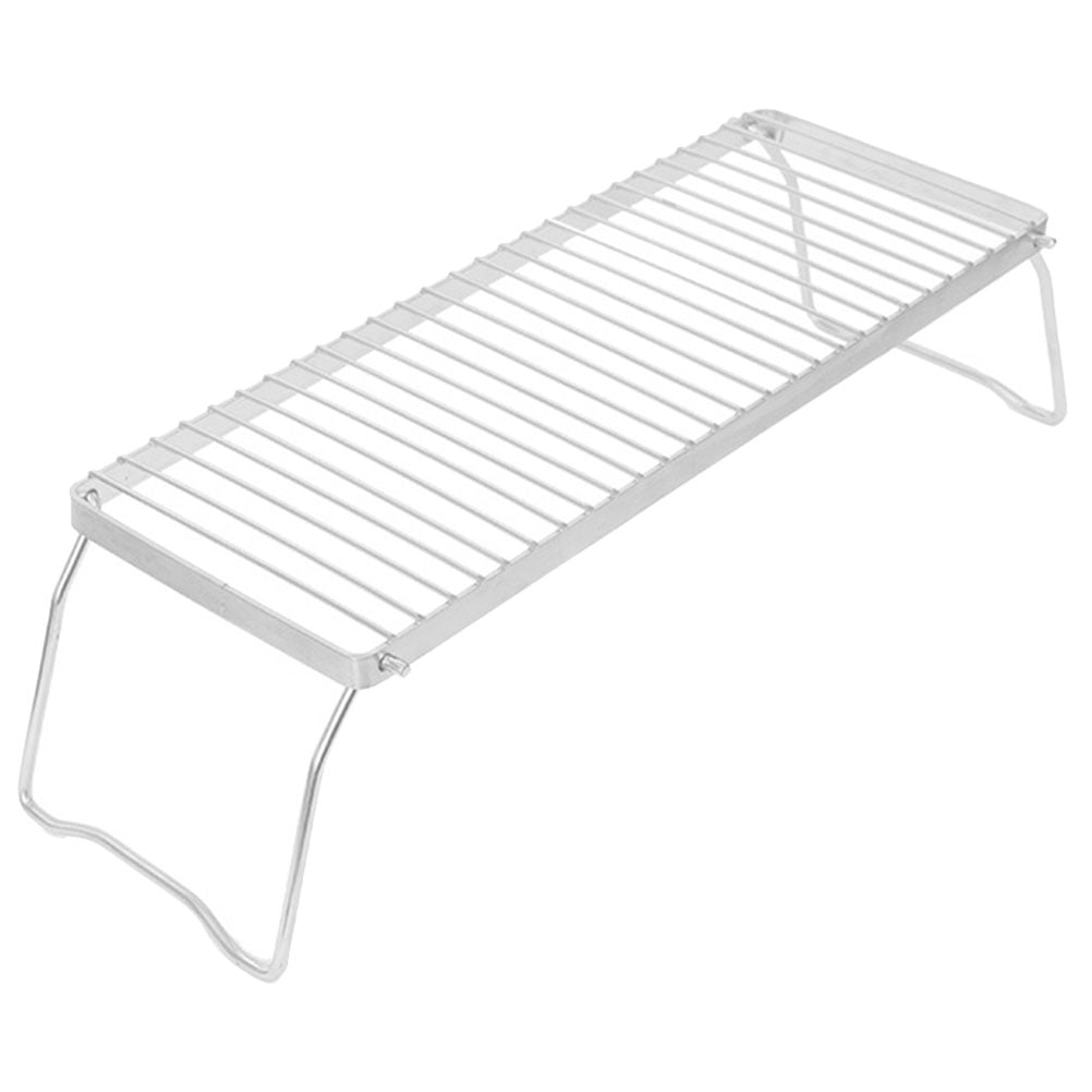 MLINS Outdoor Barbecue Stand Wire Mesh Fish Grilling Rack for Cooking ...