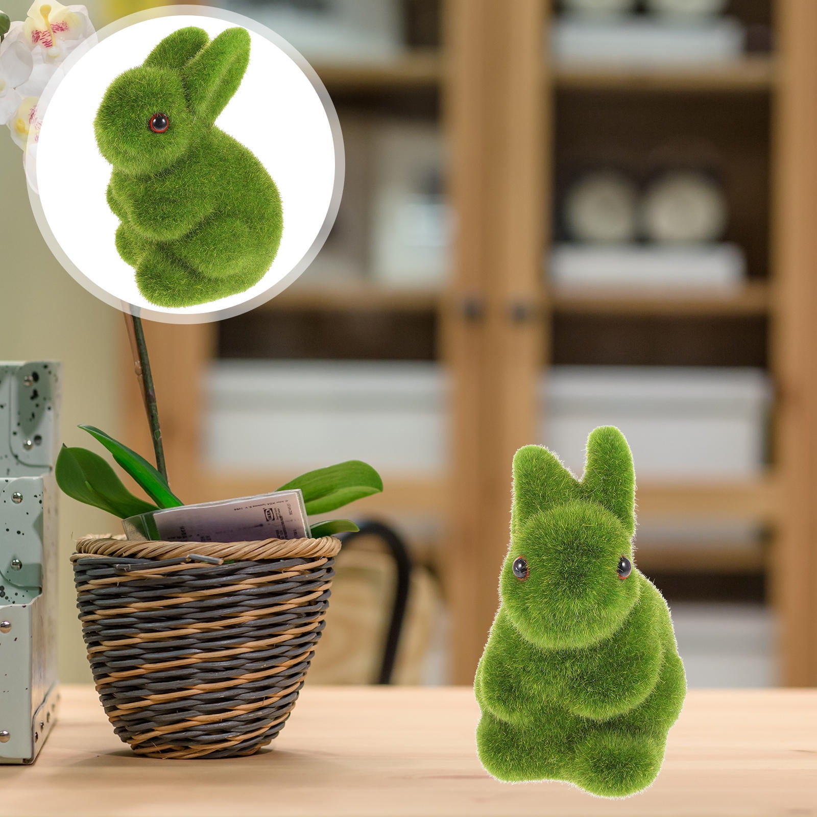 MLINS Outdoor Fake Moss Rabbit Shape DIY Micro Landscape Decoration ...