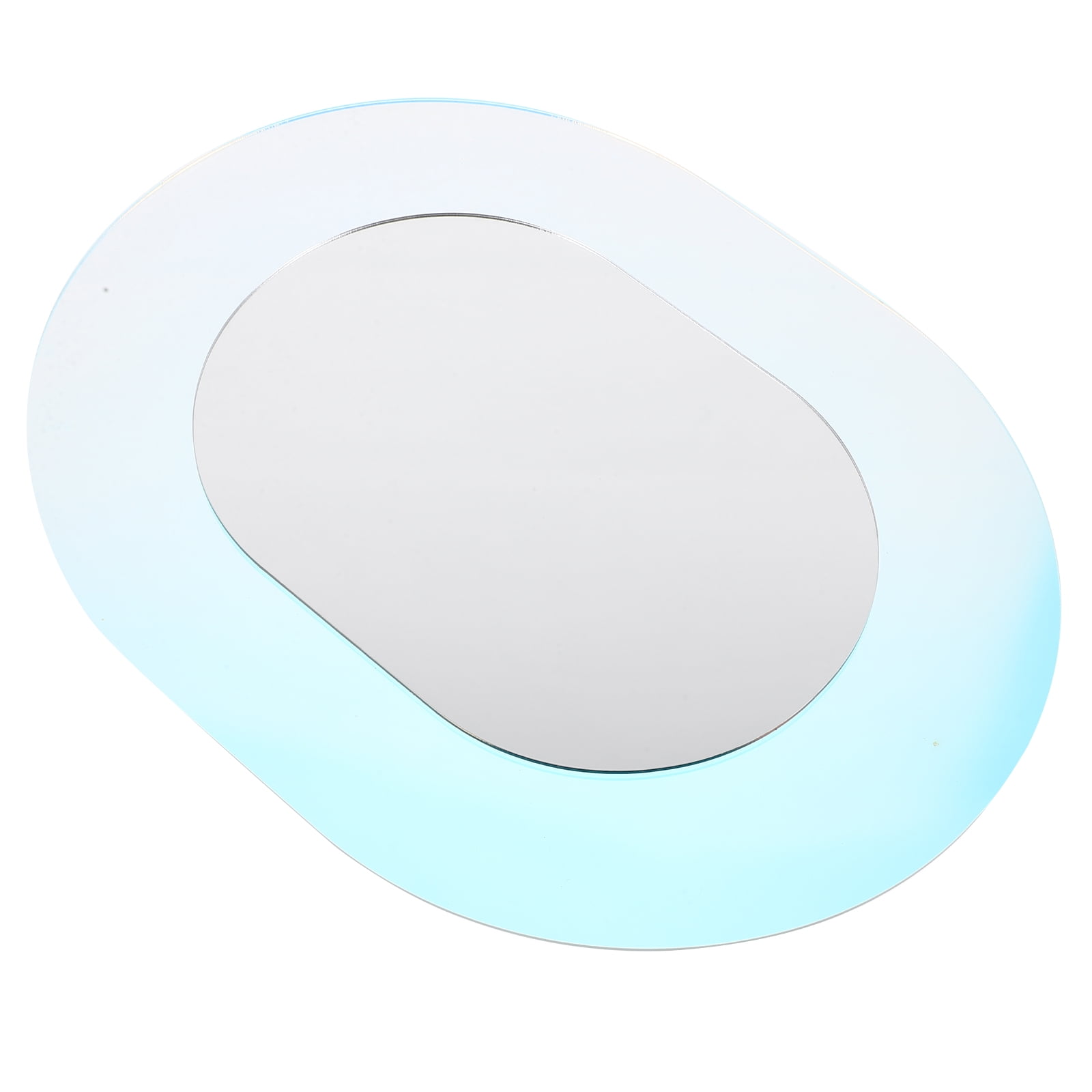 MLINS Oval Acrylic Mirror Aesthetic Wall for Living Room Iridescent ...