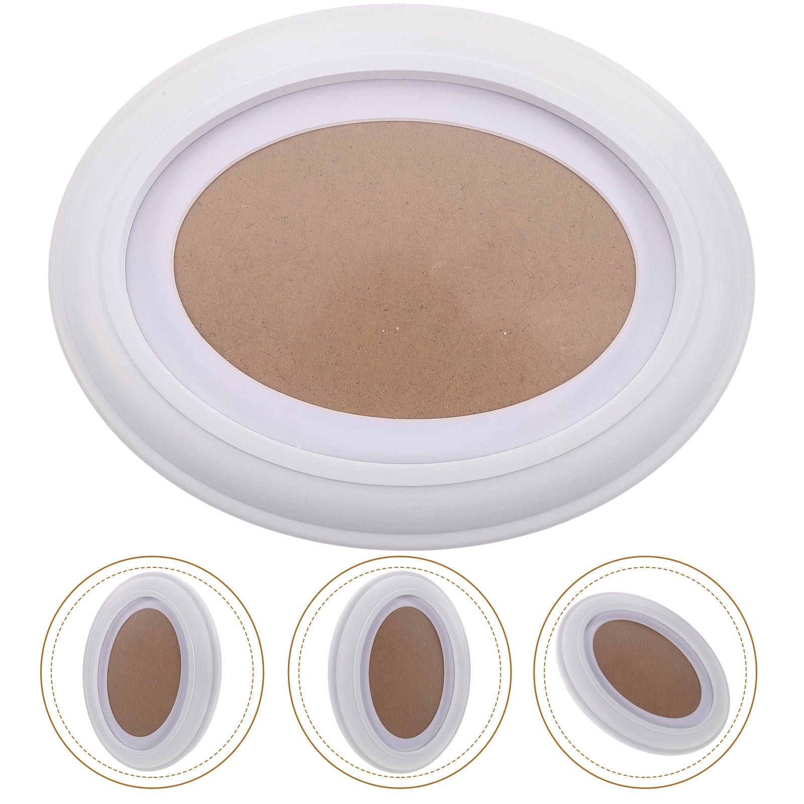 MLINS Oval Picture Frames Vintage Oval Wood Photo Frame Classic White ...