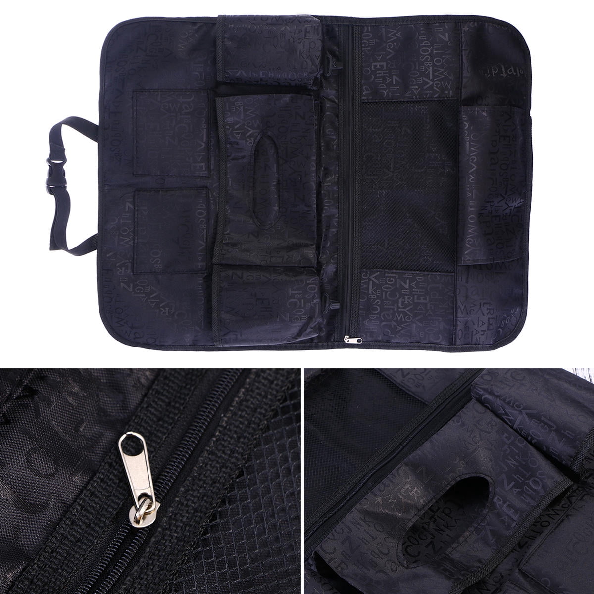 MLINS Oxford Cloth Multi-Pocket Back Seat Storage Car Seat Cover ...
