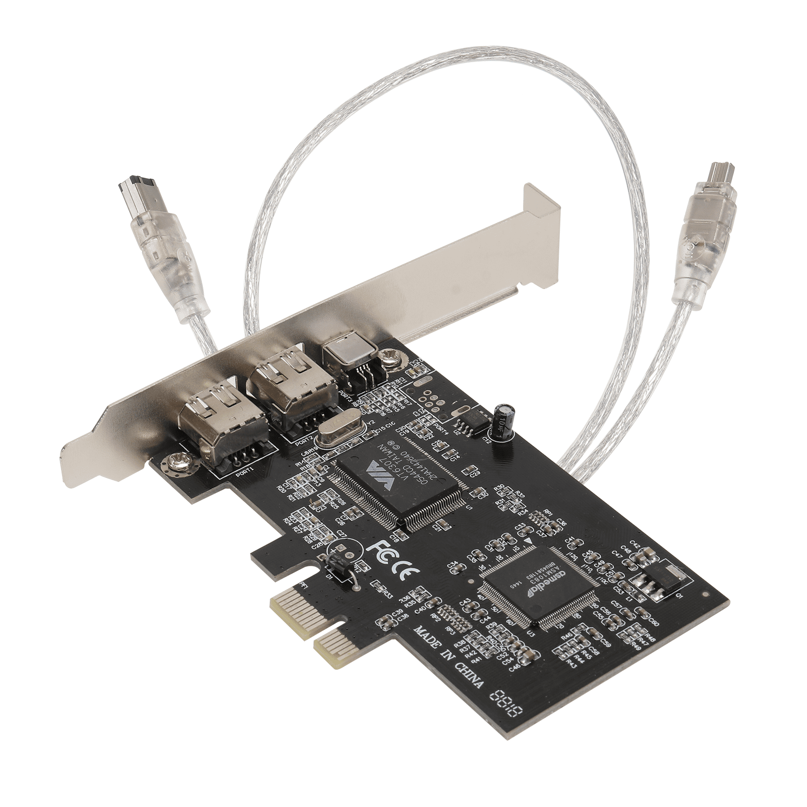 MLINS PCIe to 1394 3 Ports Expansion with Low Profile Bracket and Cable ...