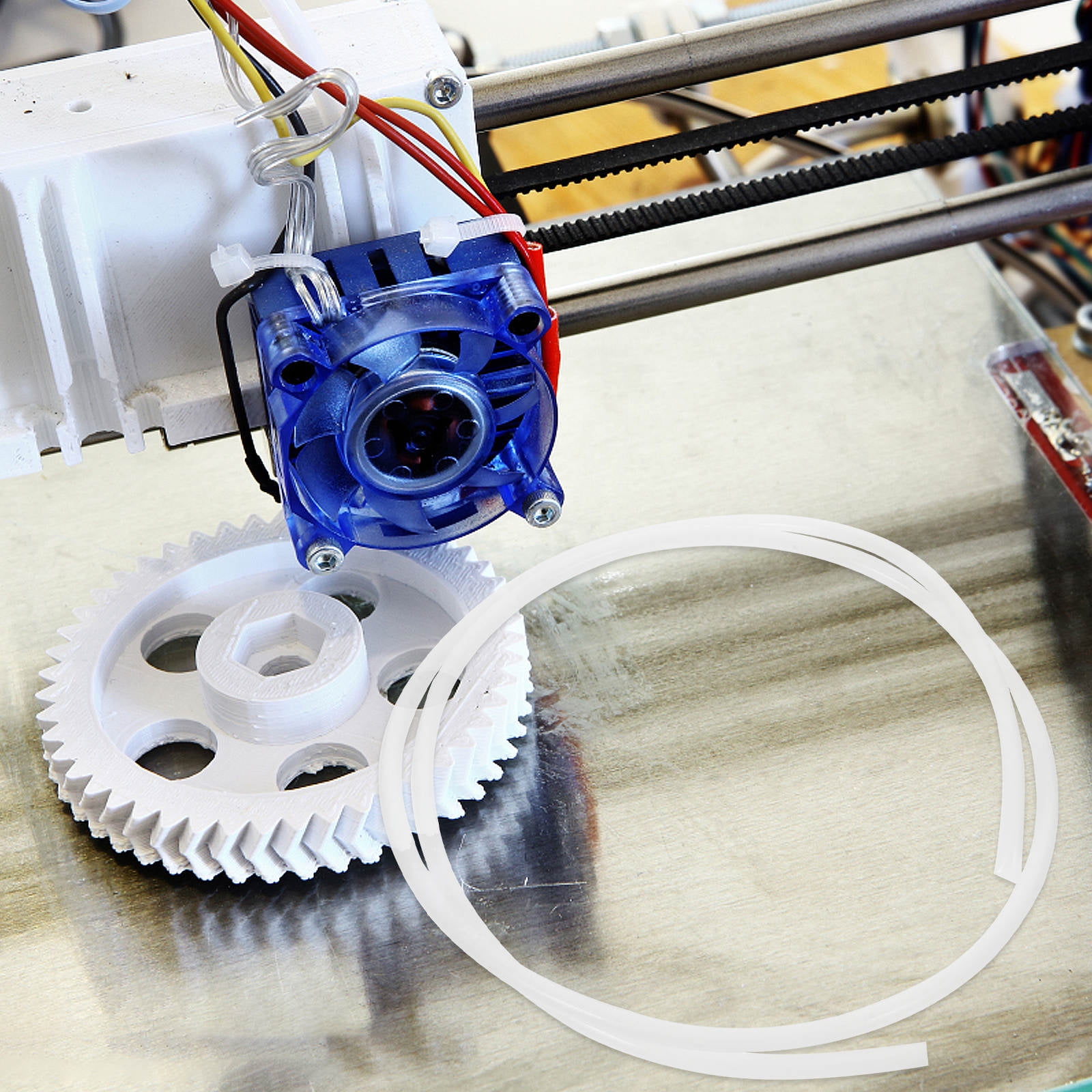 MLINS PTFE Filament Tubing for 3D Printer White Printer Tube ...