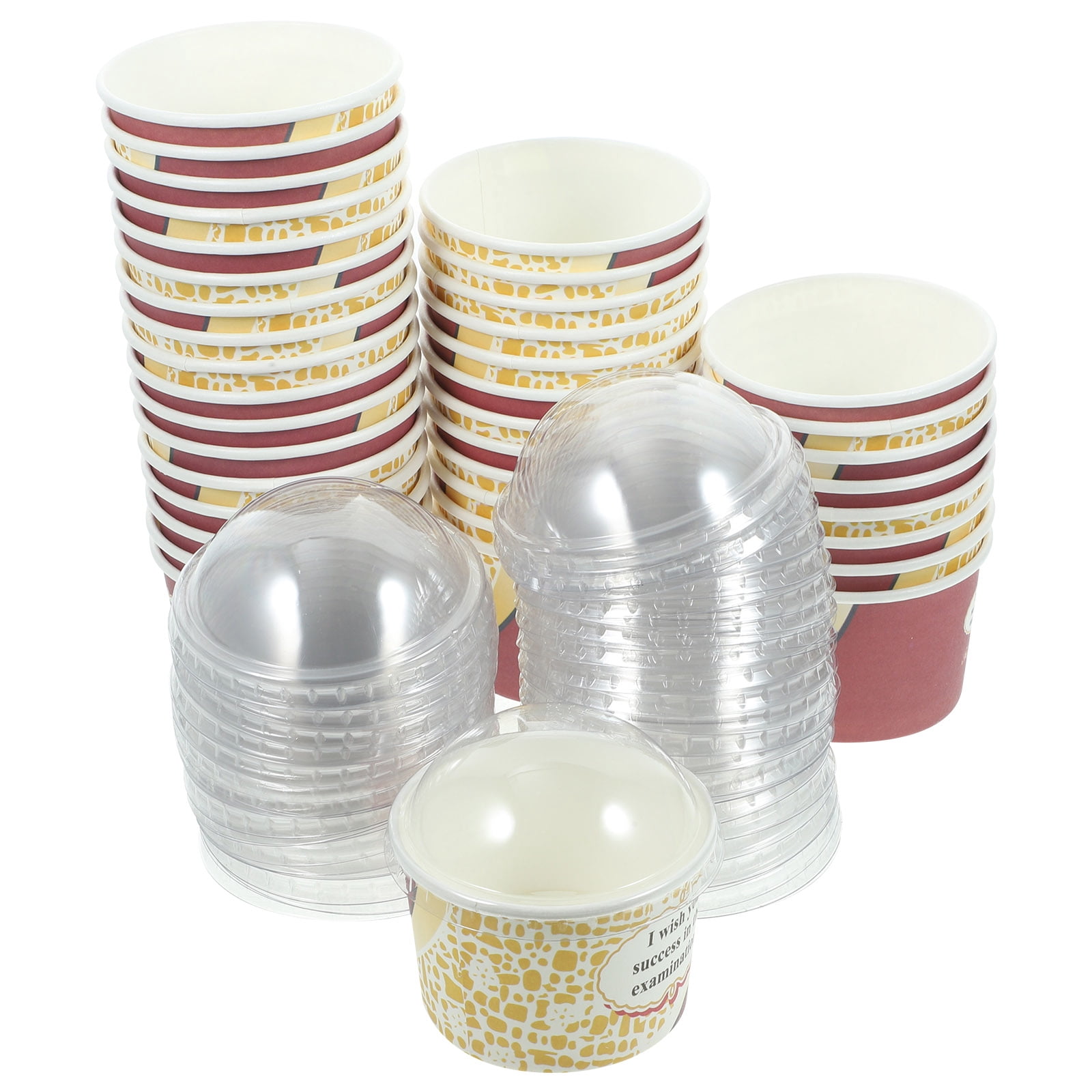 MLINS Paper Cup 75 Disposable Bowl Ice Cream 2 Pack Recyclable Cups ...