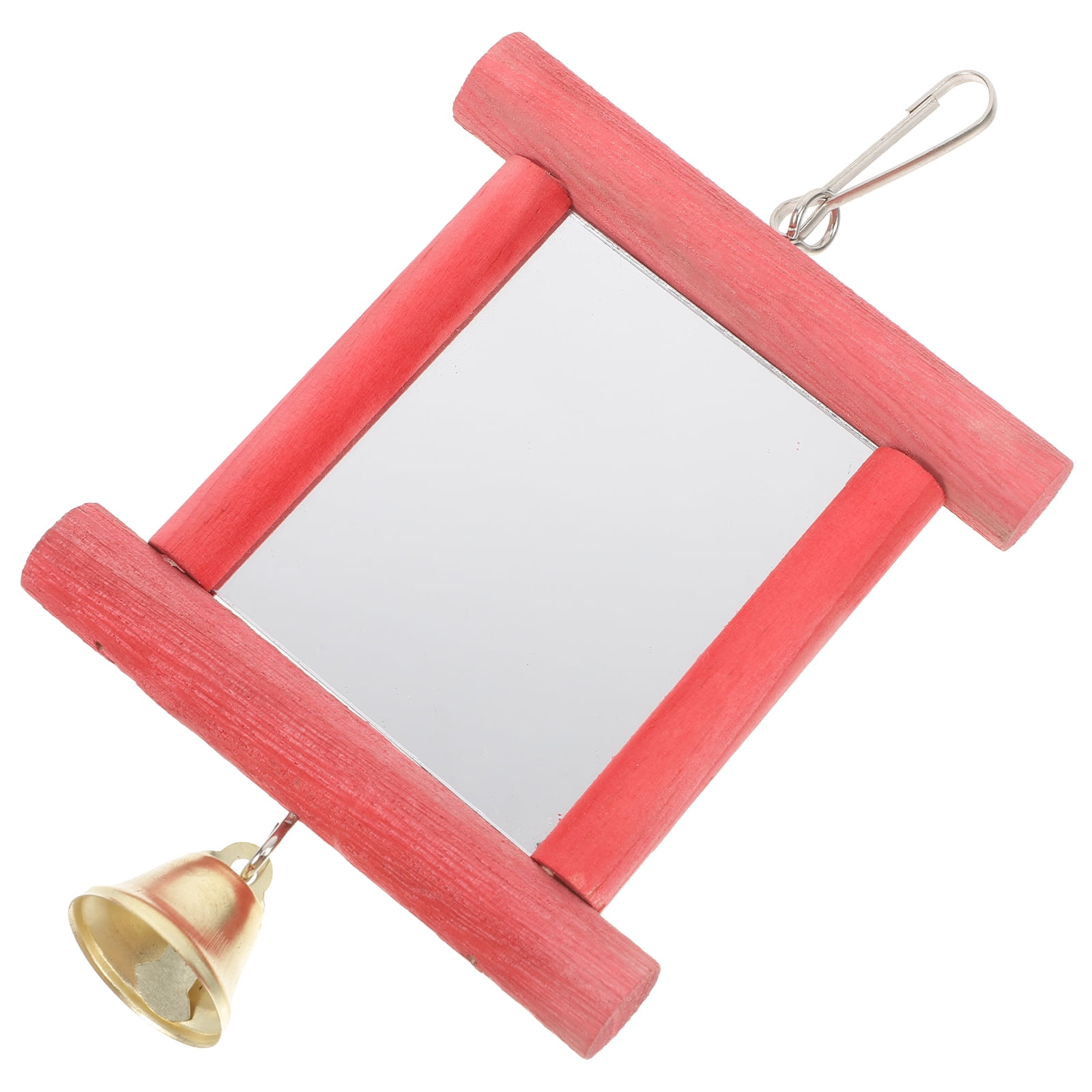 MLINS Parakeet Mirror Bird Toys for Cockatiels Parrots Bell House Cage ...