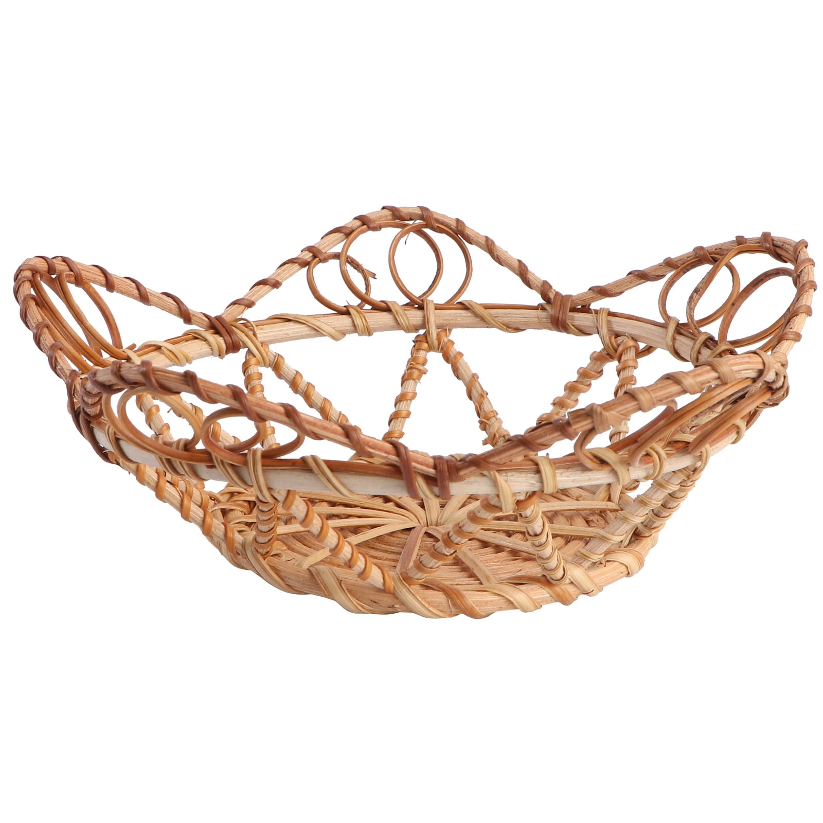 DINHEAROM Handmade Rattan Basket Khaki Synthetic Material Kitchenware ...