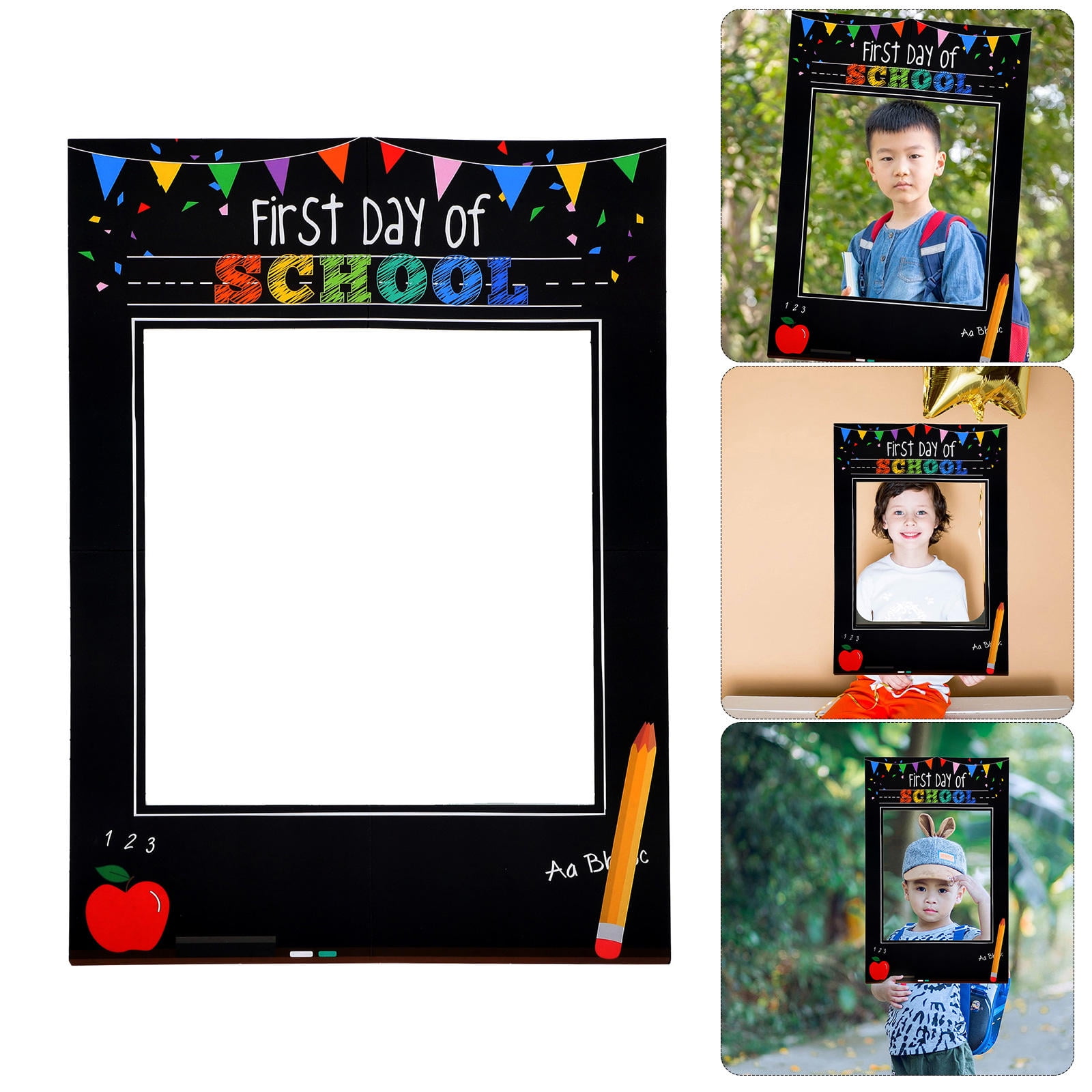 MLINS Photo Background Black 68x48cm Photo Booth Props Frame 1Set ...