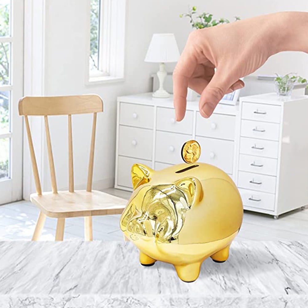 MLINS Pig Shaped Saving Pot Piggy Bank for Kids Toddlers Baby Girl ...