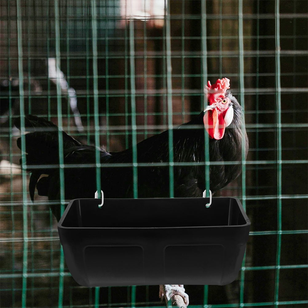 MLINS Pigeon Food Containers Pet Turkey Water Trough Dispenser Black ...