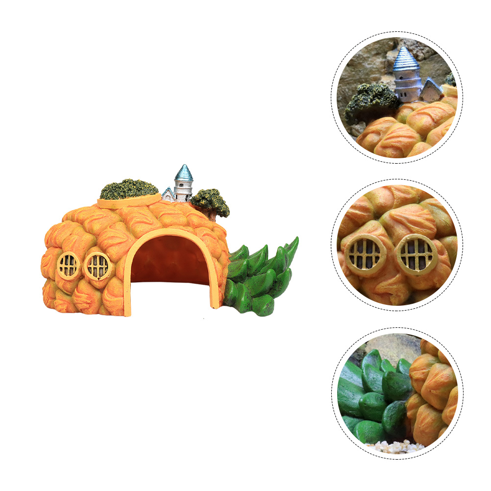 MLINS Pineapple Fish Tank Decor Aquarium Shrimp Hideout Tanks Hides ...
