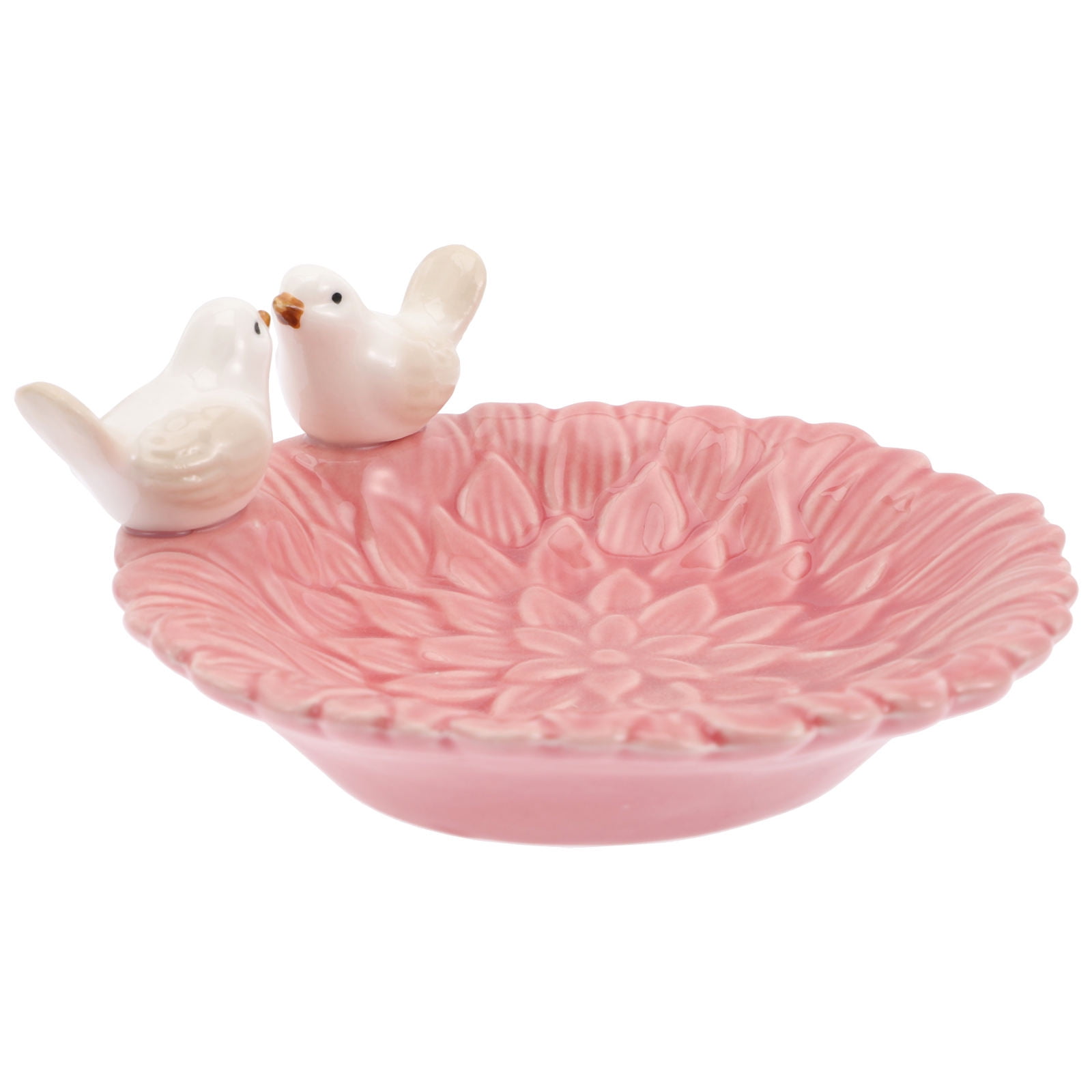 MLINS Pink Ceramic Jewelry Plate for Home Use Perfect to Store Rings ...