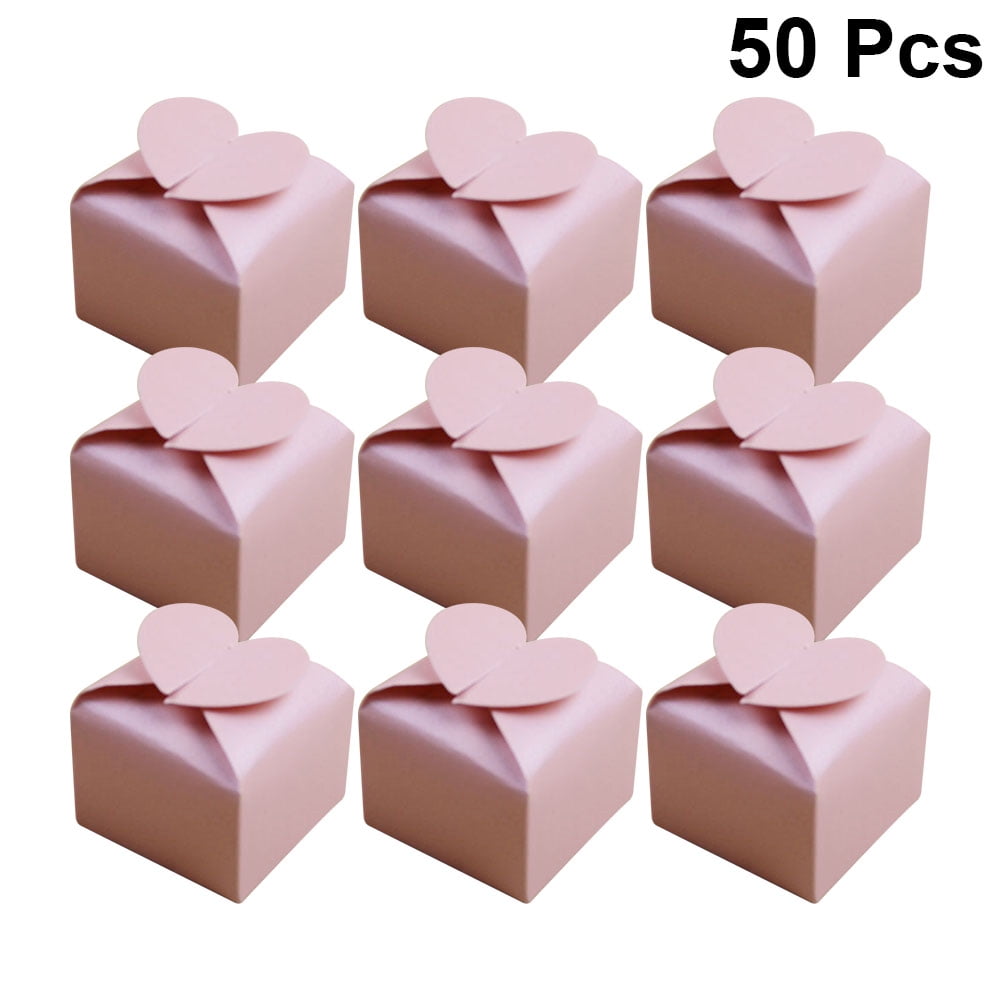 MLINS Pink HeartShaped Candy Boxes for Wedding Favors and Party ...