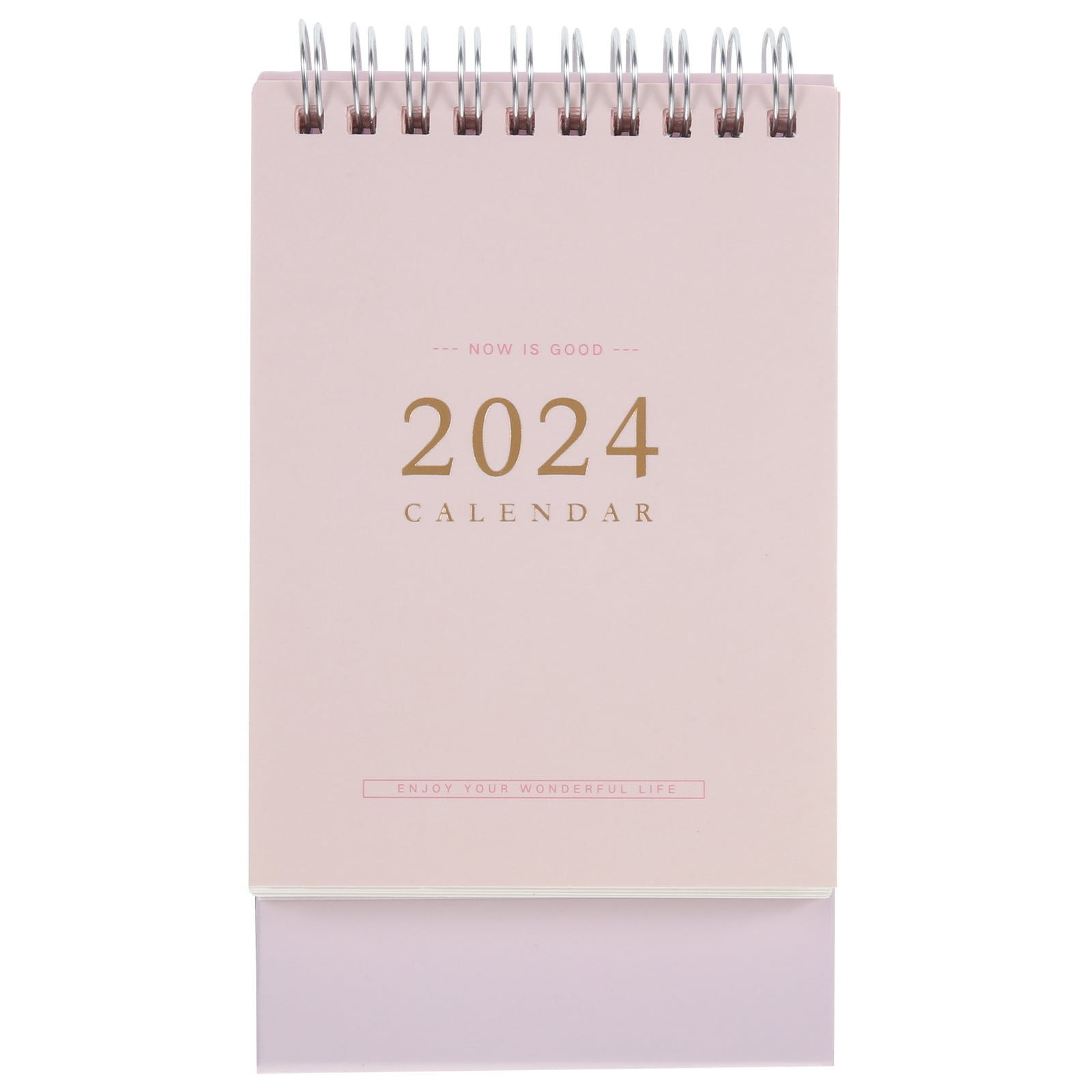 MLINS Pink Paper Desk Planner 2023 for Daily Use with Stand Suitable ...