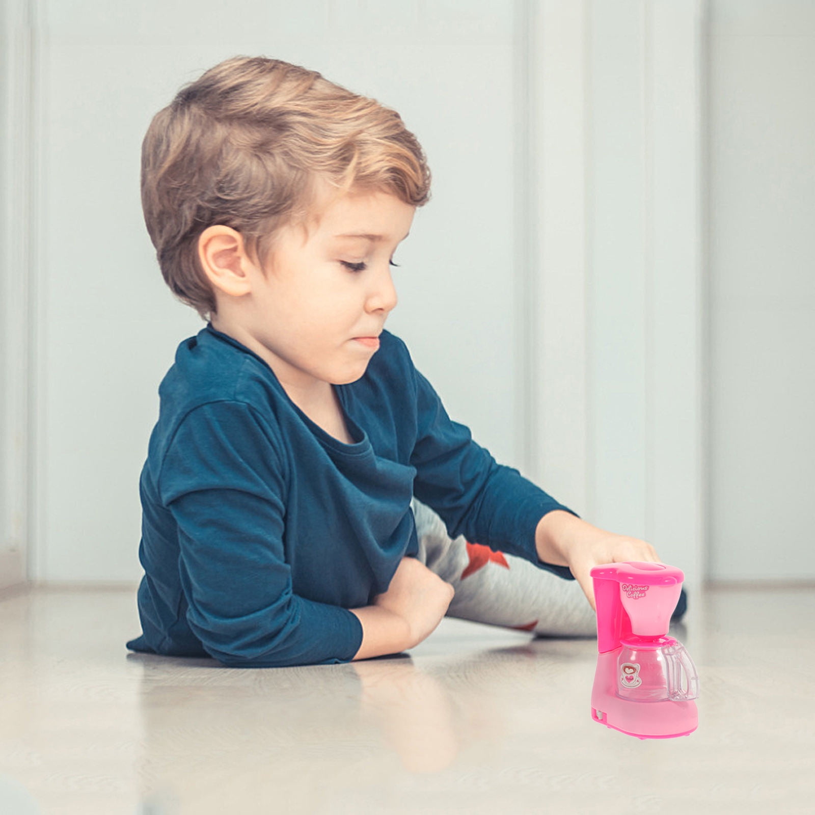 MLINS Pink Plastic Coffee Machine Toy for Pretend Play in Doll House ...