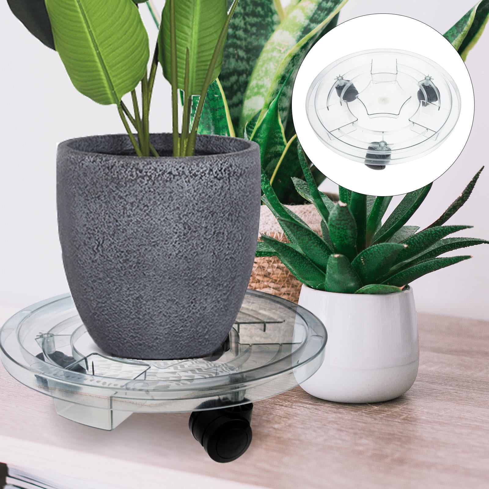 MLINS Plant Stand with Wheels Circle Pot Round Potted - Walmart.com