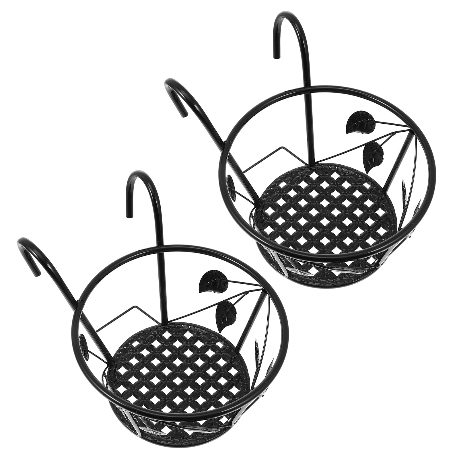 MLINS Plant Stands with Two Durable Hooks for Balcony Railing Storage ...