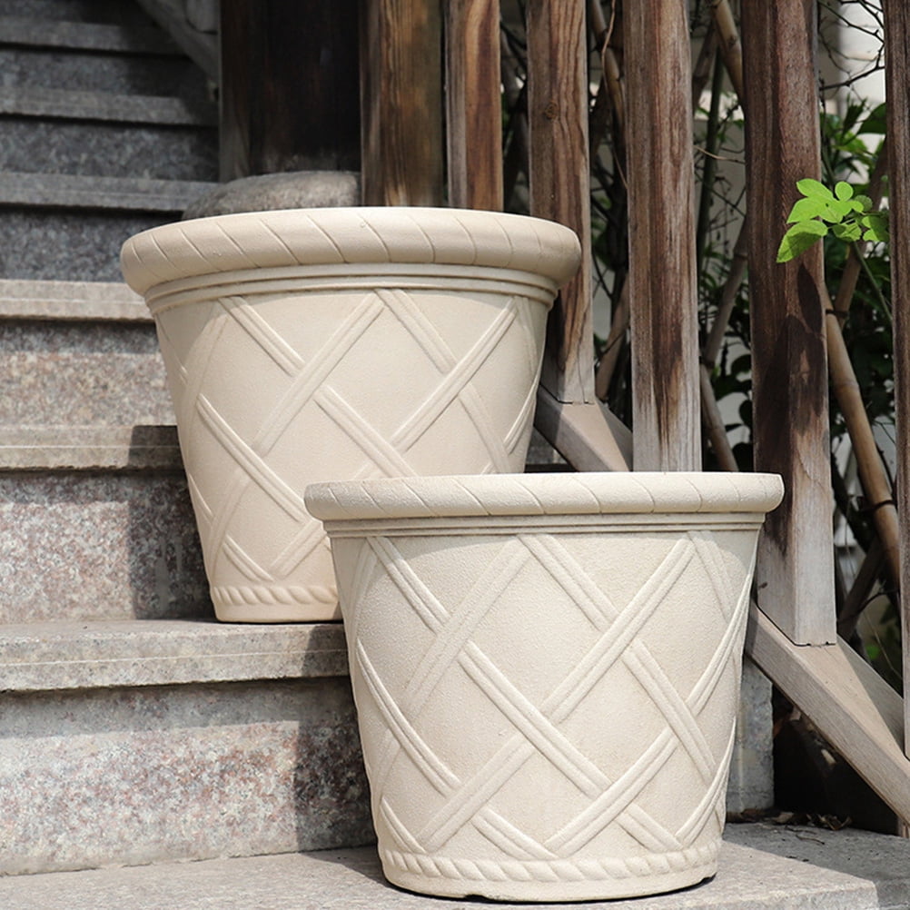 MLINS Planter European Style Flower Pot Pots Garden and Sturdy ...