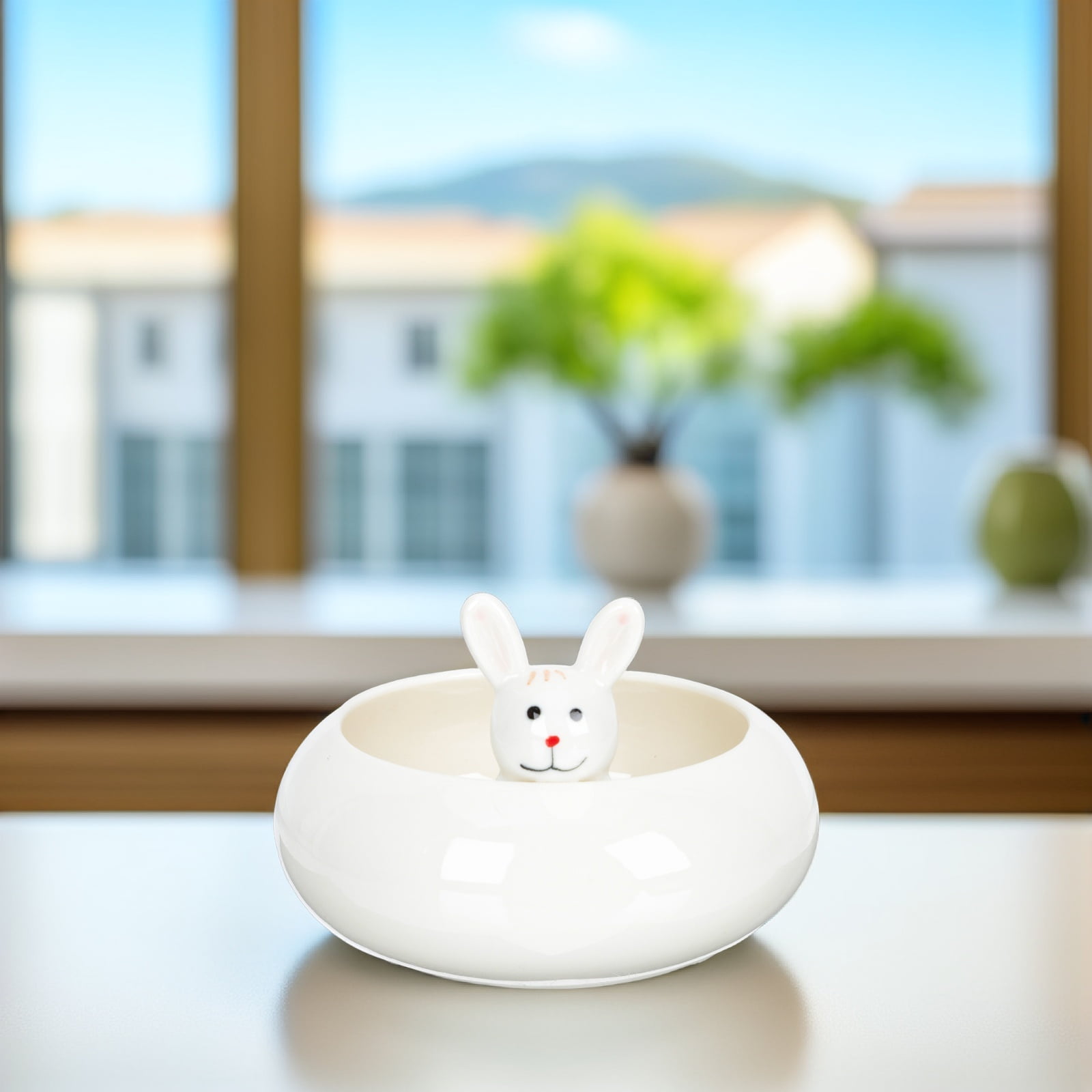 MLINS Plants Ceramic Rabbit Planter Indoor Flower Pot Bunny Decor ...