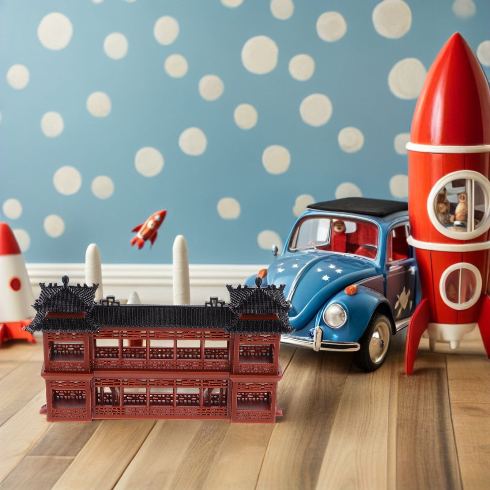 MLINS Plastic Ancient Building Models Miniature Pavilion Model Chinese ...