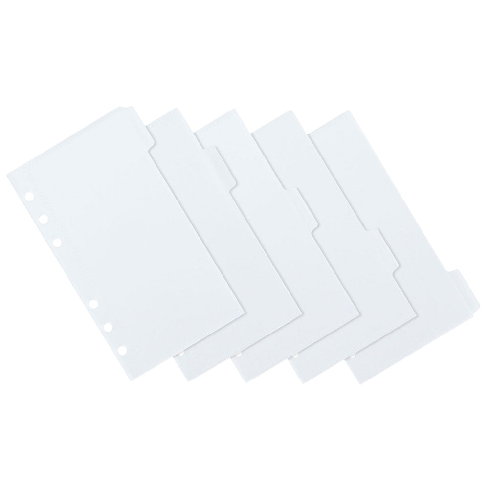 MLINS Plastic Binder Pockets 6-ring Refill Bag Organizer Transparent ...