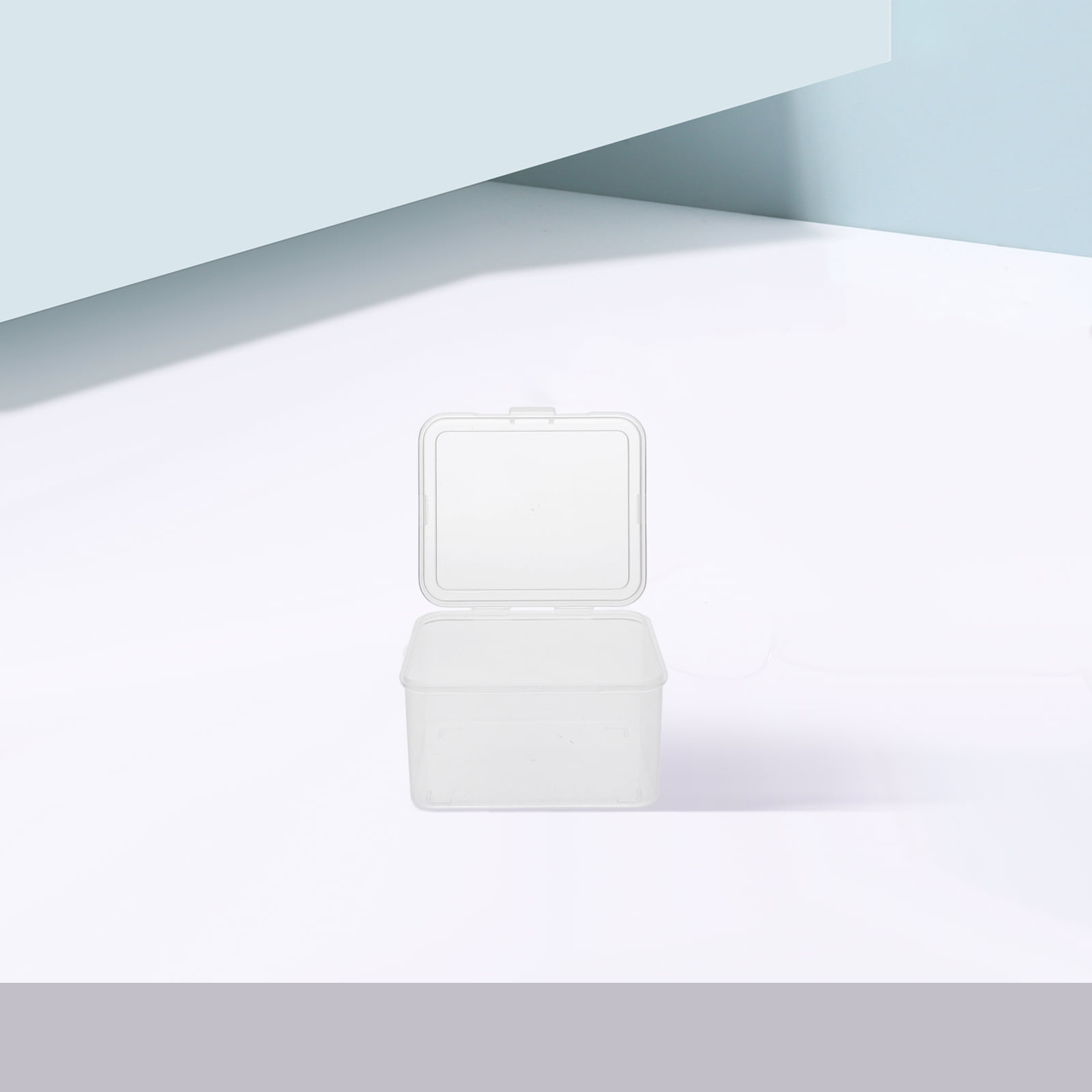 MLINS Plastic Card Storage Box with Hinged Lid Clear Holders for 2pcs ...