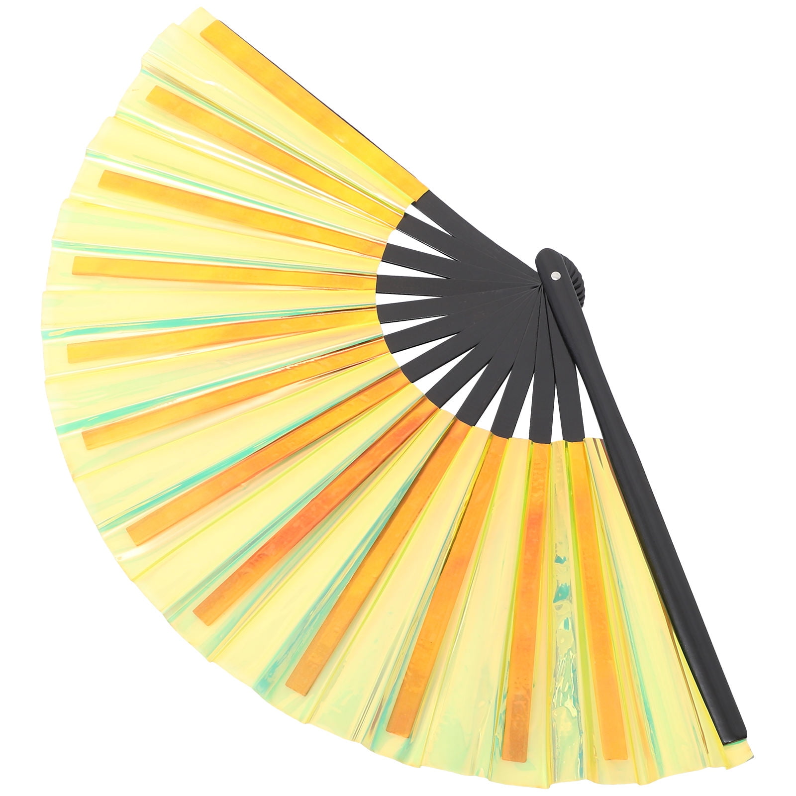 MLINS Plastic Chinese Hand Held Fan Chinese Folding Fan Large Dancing ...