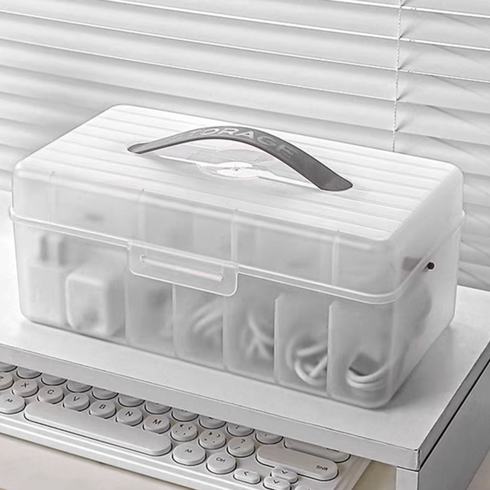 MLINS Plastic Cord Organizer Compartment Cable Management Box ...