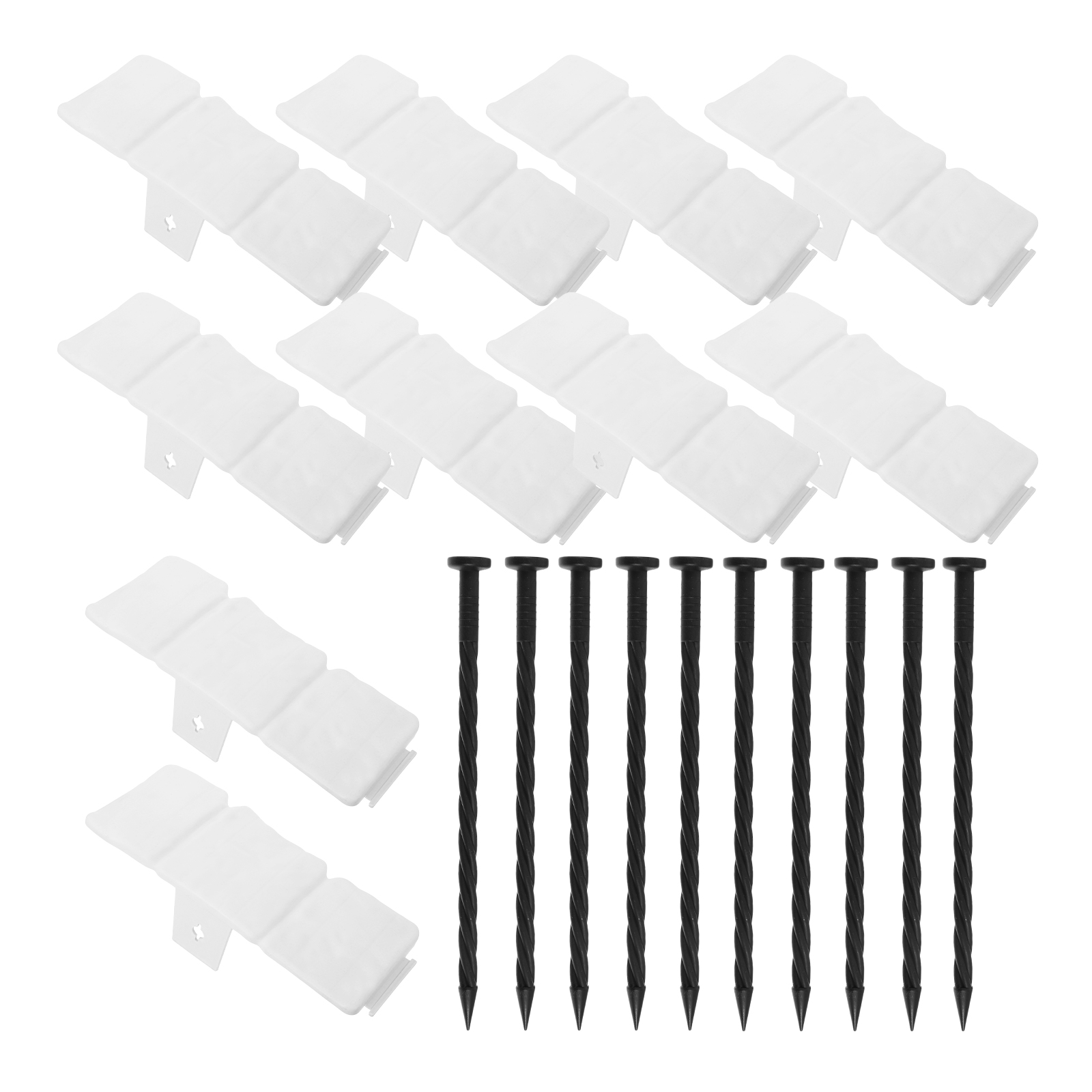 MLINS Plastic Landscape Edging Border for Garden Decoration White ...