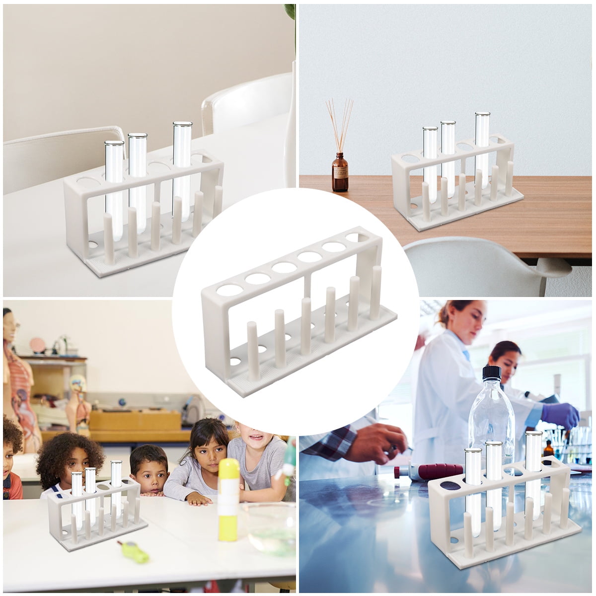 MLINS Plastic Test Tube Holder Portable Water Quality Test Tube Rack ...