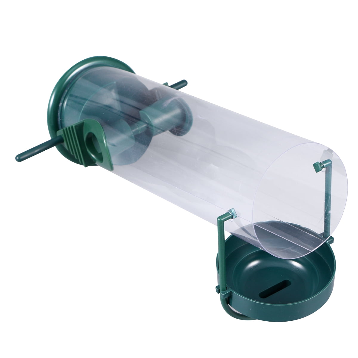 MLINS Plastic Window Bird Feeder Hanging Parrot Feeder Transparent Tube ...