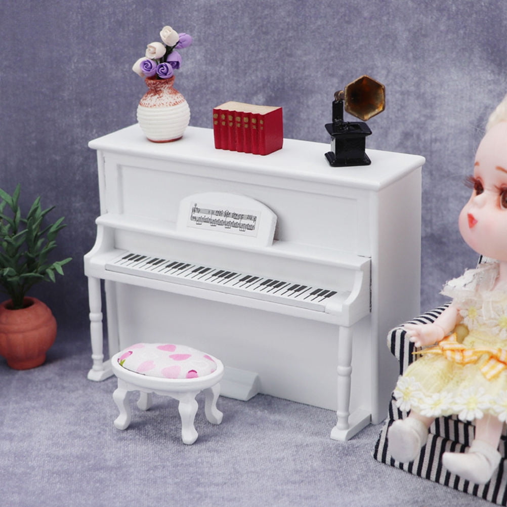 MLINS Play Upright Piano Model Miniature for DIY Dollhouse - Walmart.com