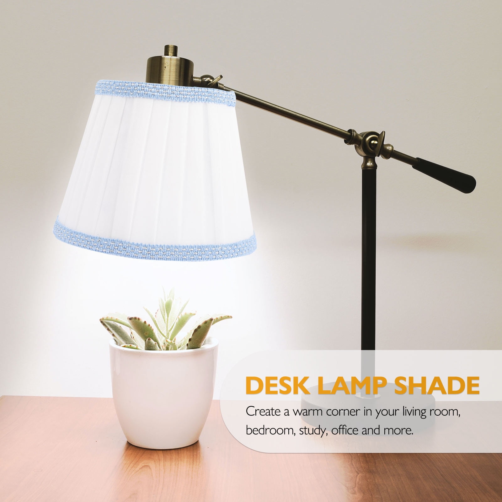 DINHEAROM Pleated Light Shade Cover for Table Light 1Set 8.65x8.65x6.68 ...