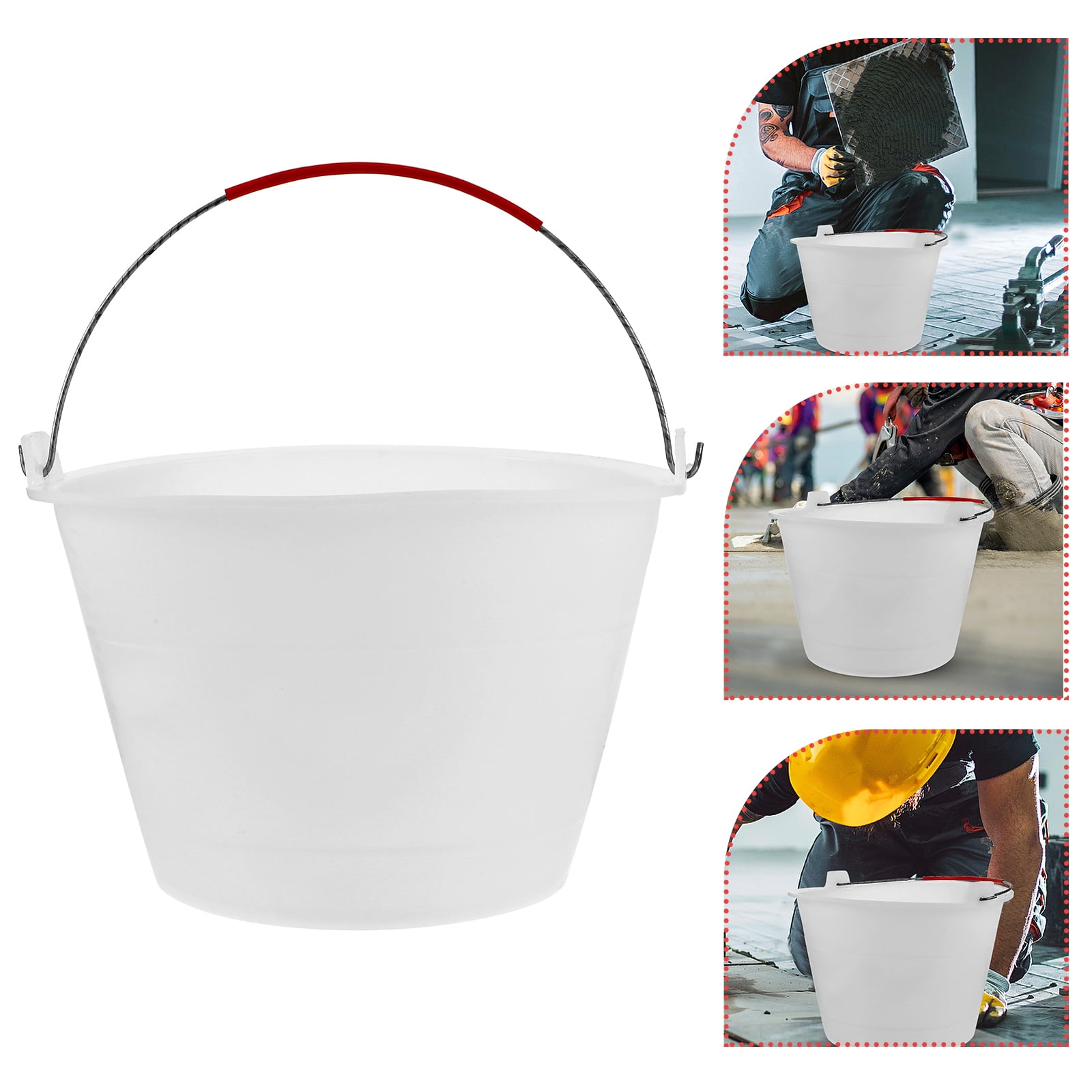 TEHAUX Plastic Empty Bucket for Household Items 1Pcs 10.6X10.6X8.5in ...
